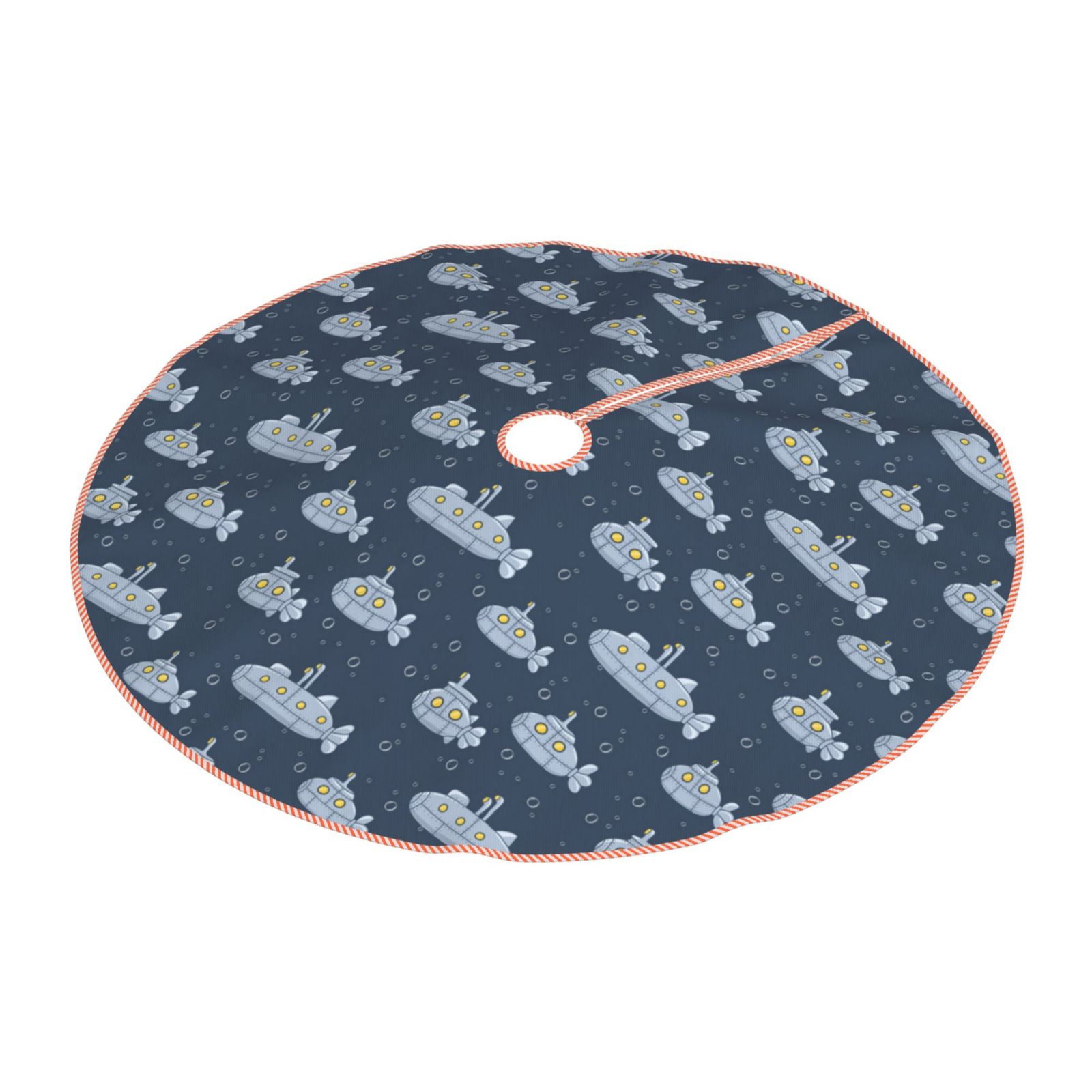 Daiia Submarine With Periscope Drawing Merry Christmas Tree Skirt ...