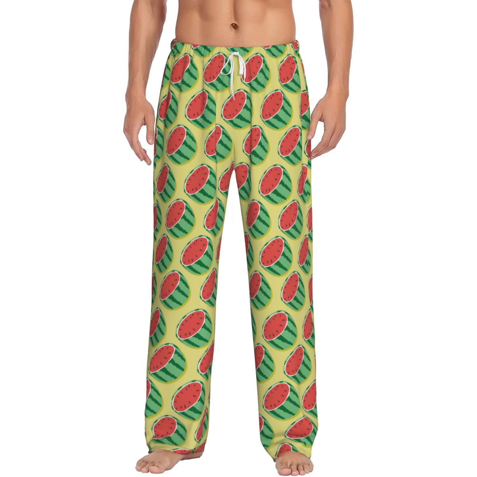 Daiia Summer Watermelon Men's Sleep Pant with Pockets and Drawstring ...