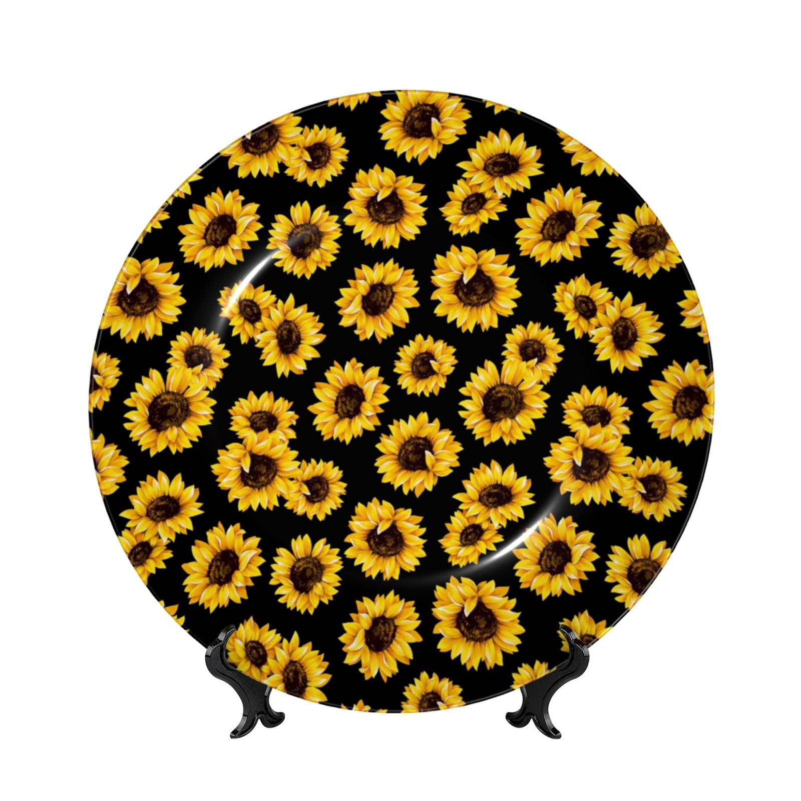 Daiia Sunflower 6 Printed Pattern Ceramic Plate Dinner Plates Bone ...