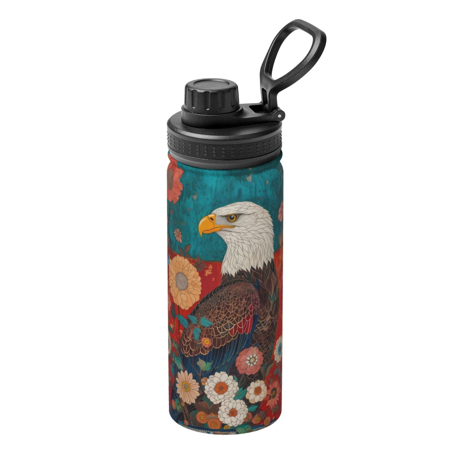 Daiia Sunflower Bald Eagle Printed 18 OZ Sports Insulated Kettle ...