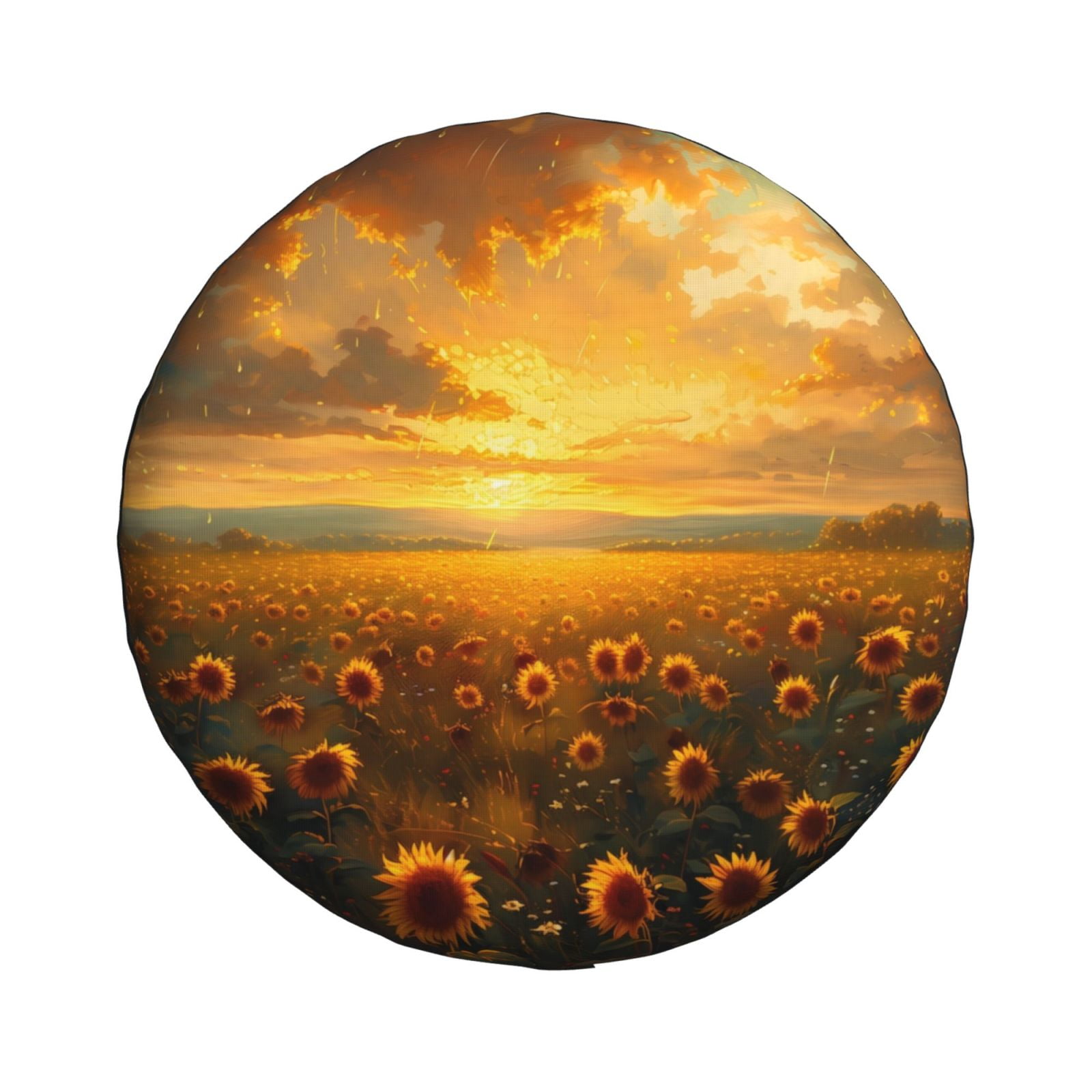 Daiia Sunflower Sunset Rainfall Tire Covers , Travel Trailer Camper ...