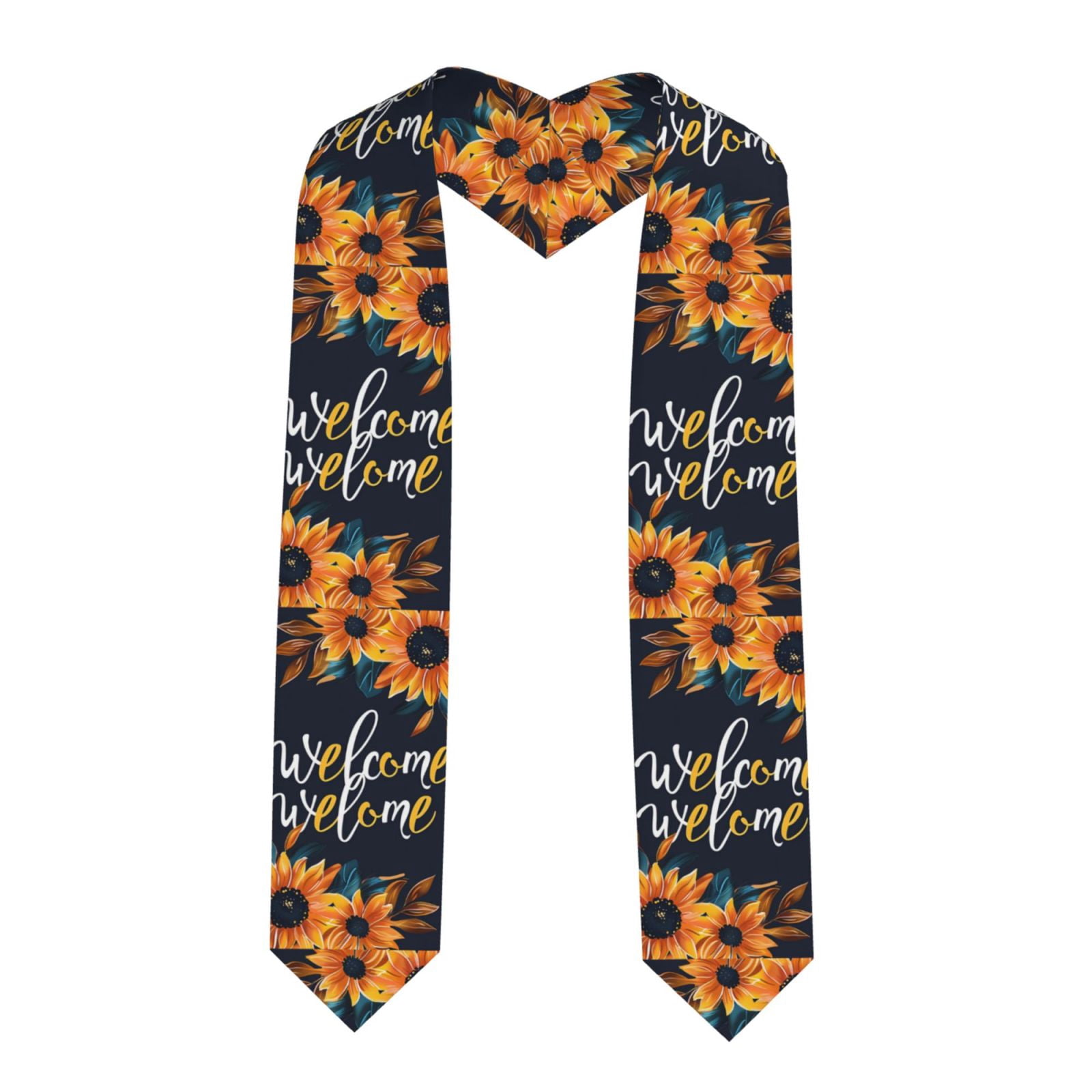 Daiia Sunflower Welcome A Pattern Graduation Shawl Stole – Satin ...