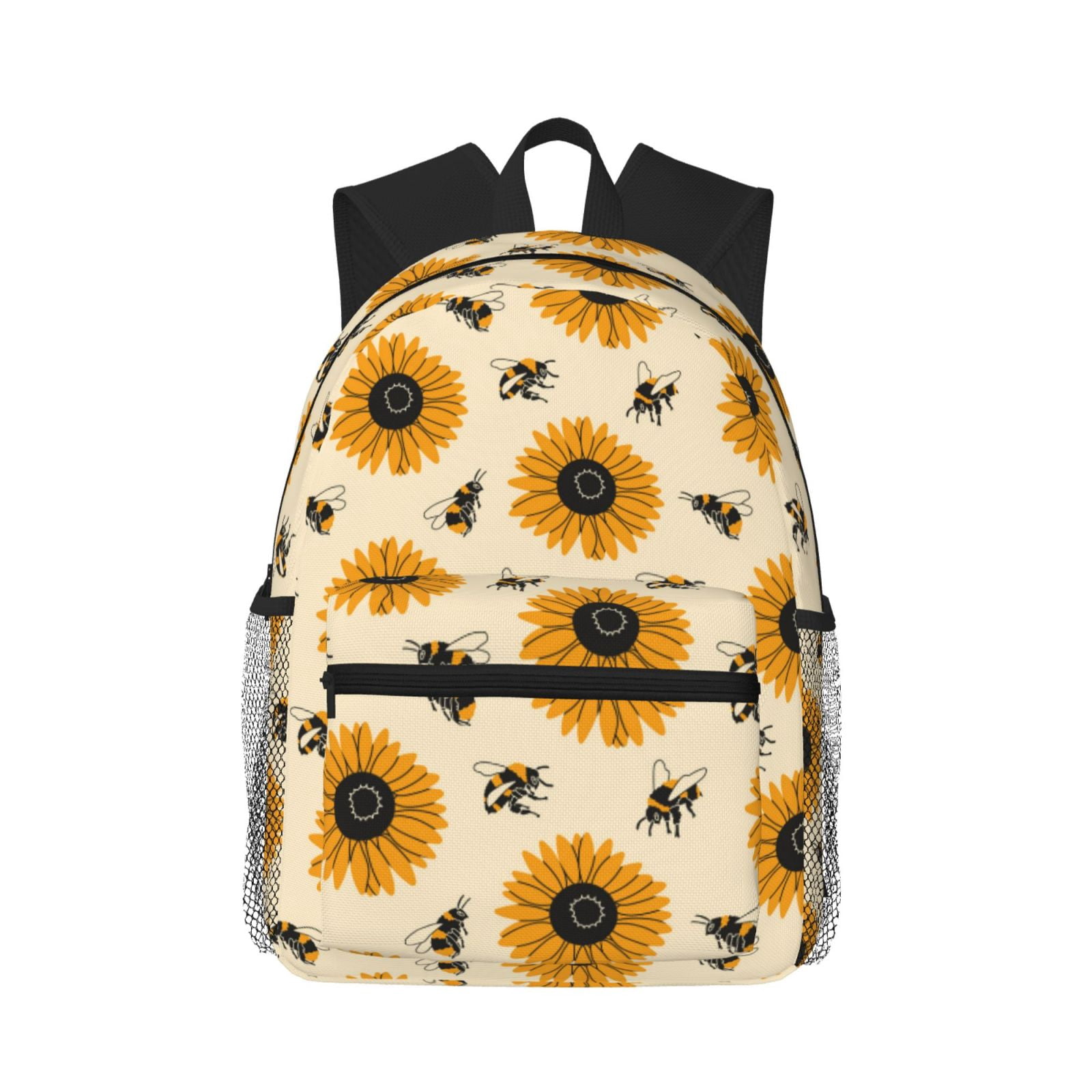 Daiia Sunflowers And Bee School Backpack for Men Women, Unisex Large ...