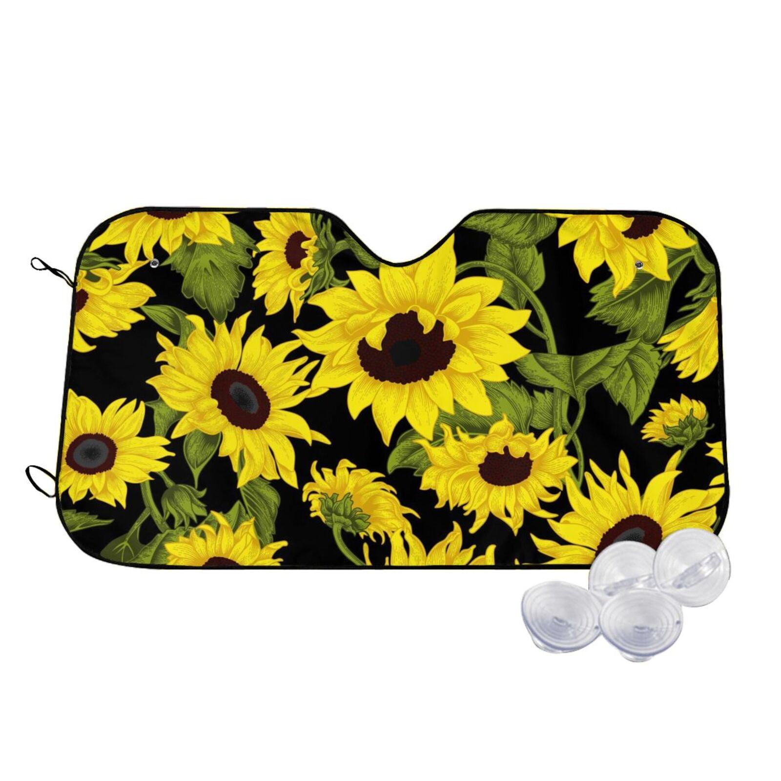 Daiia Sunflowers In Vintage Windshield Sun Shade for Car SUV Truck ...
