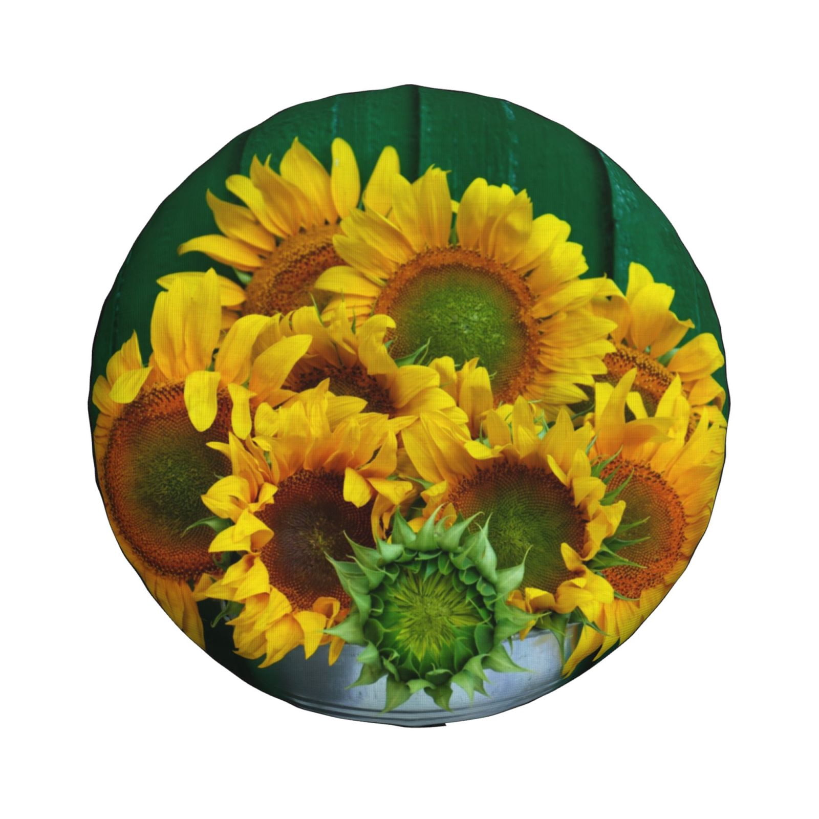 Daiia Sunflowers in Bucket Tire Covers , Travel Trailer Camper Truck ...
