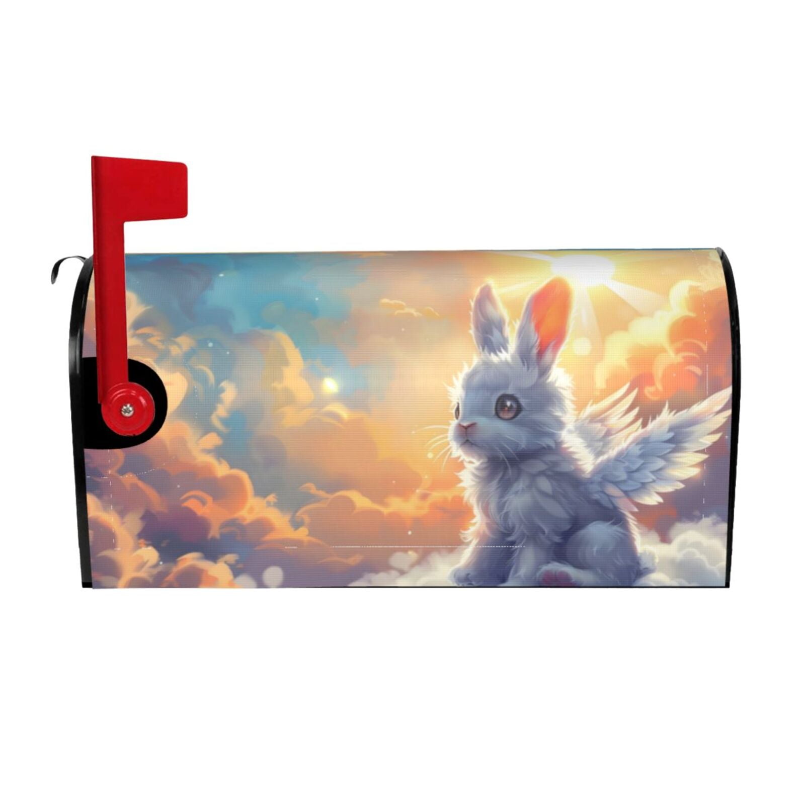 Daiia Sunshine Colorful Cloud Rabbit Mailbox Cover , Magnetic Welcome ...