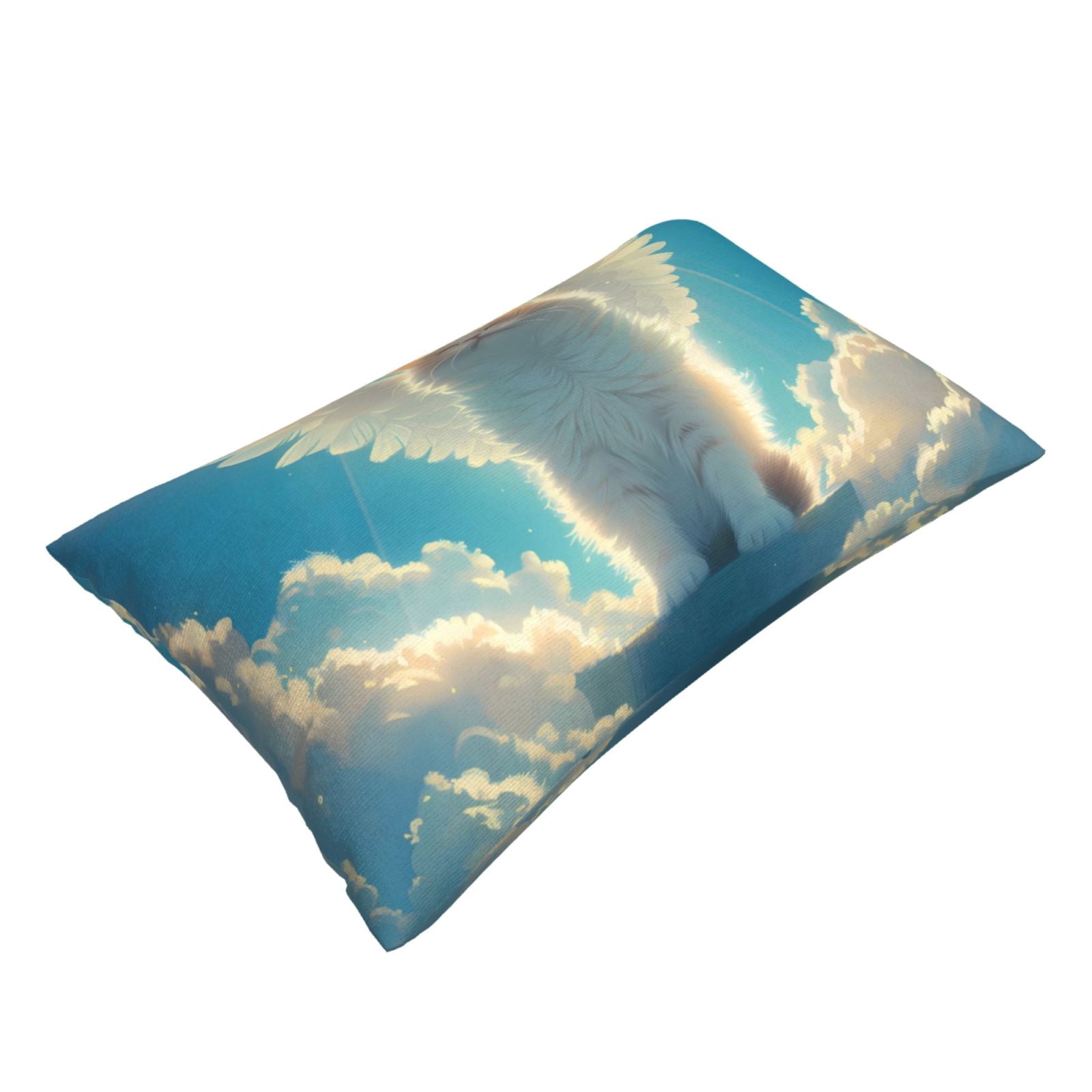 Daiia Sunshine Cute Winged Cat Bedding Waterproof Pillow Protector ...