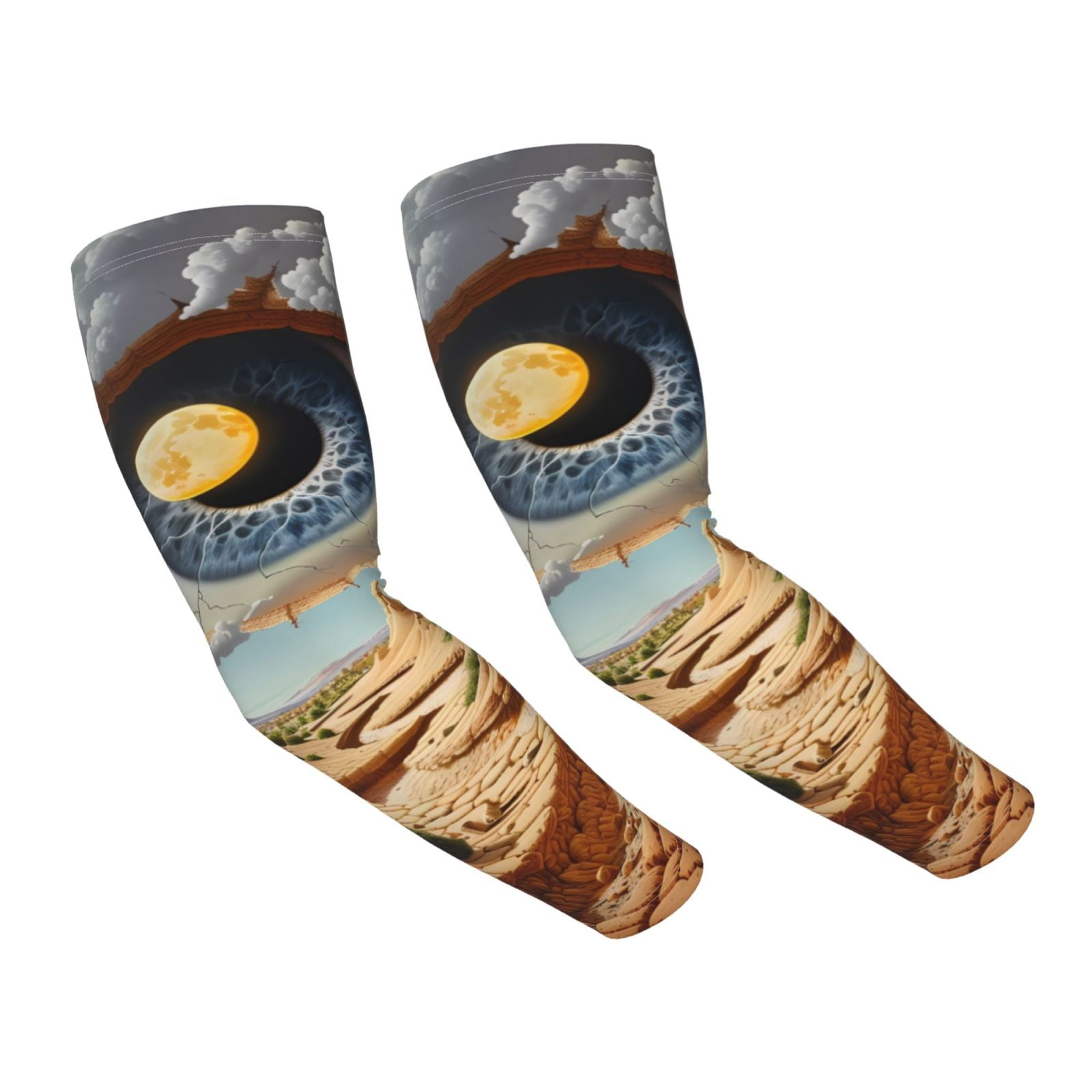 Daiia Surreal Desert Eye Landscape UV Sun Protection Arm Sleeves ...