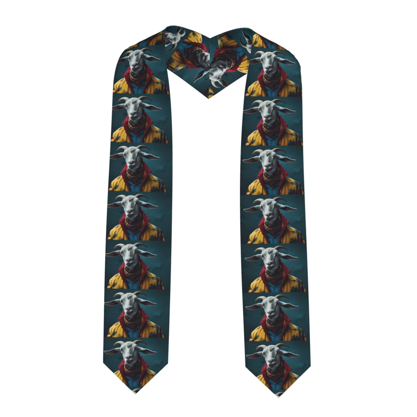 Daiia Surrealist Goat Pattern Graduation Shawl Stole – Satin Graduation ...