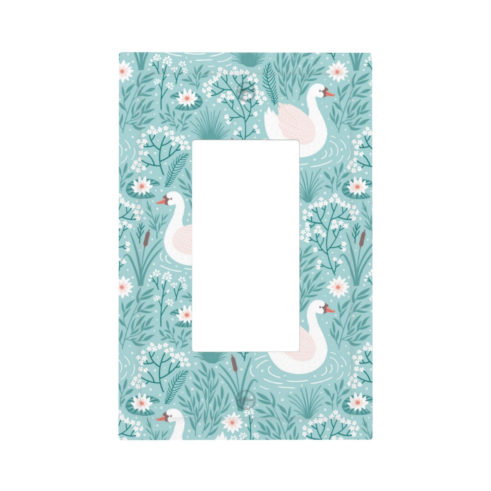 Daiia Swan And Flowers4 Pattern Decorator Wall Plate Child Safe Outlet ...
