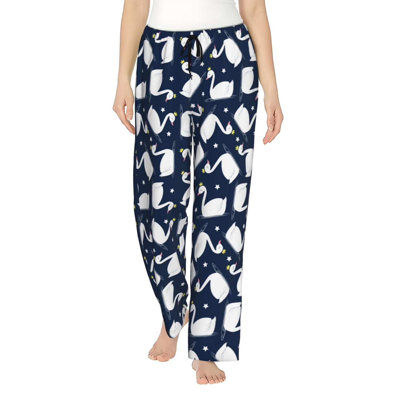 Daiia Swan Women's Sleep Pant with Pockets and Drawstring,Pajama Pants ...