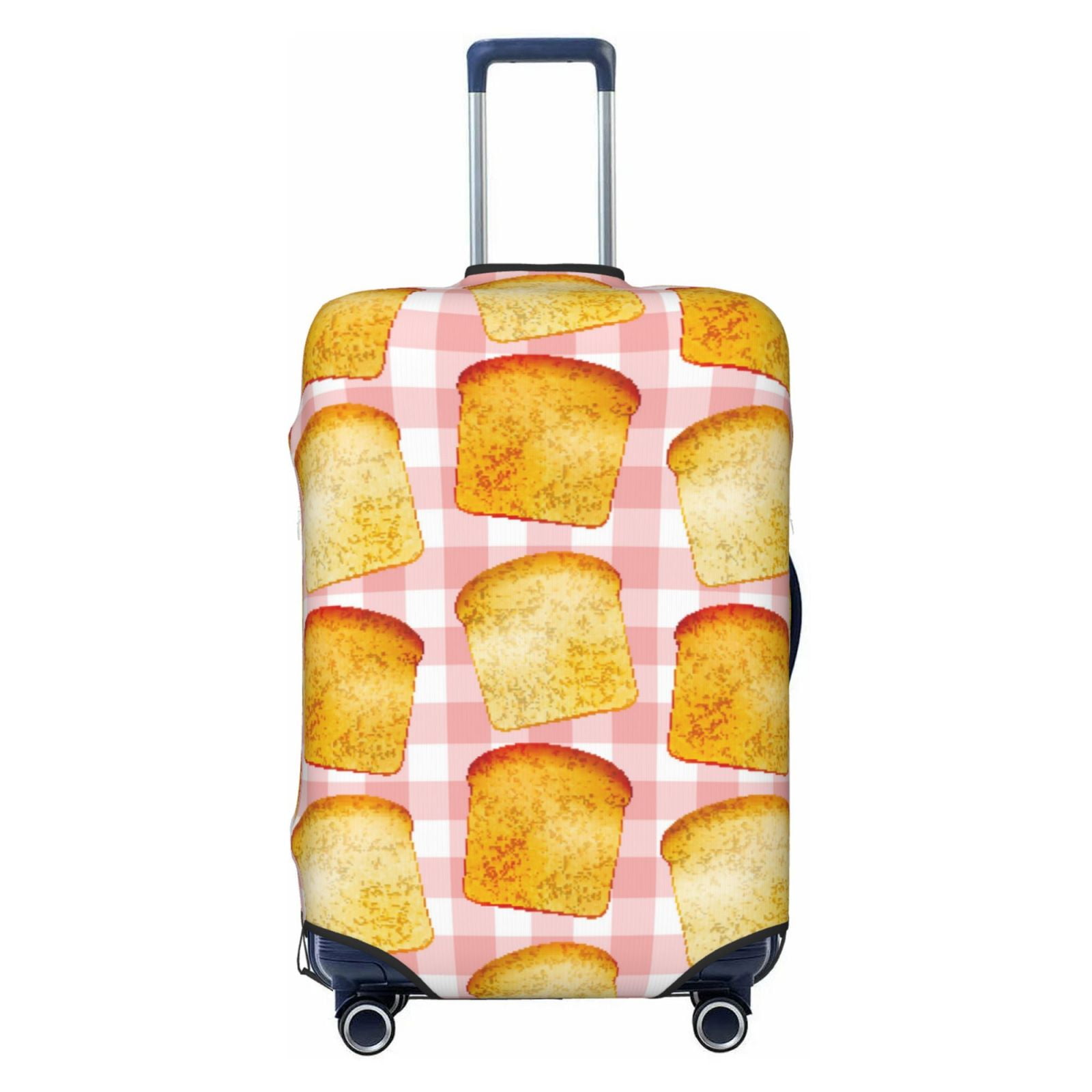 Daiia Tasty Toasts Luggage Cover, Thickened Washable Travel Luggage ...