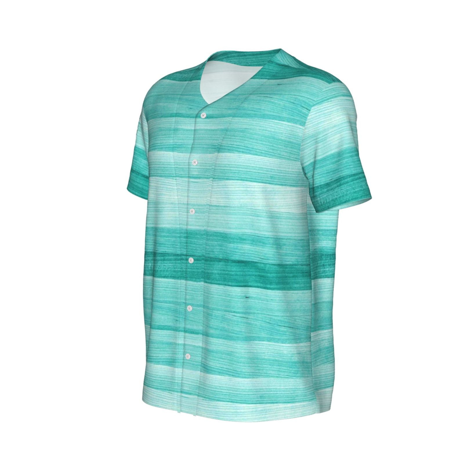 Daiia Teal Turquoise Mens Baseball Jersey Button Down Shirts Short ...