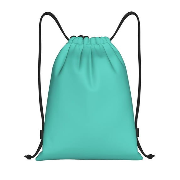 Daiia Teal Turquoise Pattern Drawstring Backpack, Gym Bag, Lightweight ...