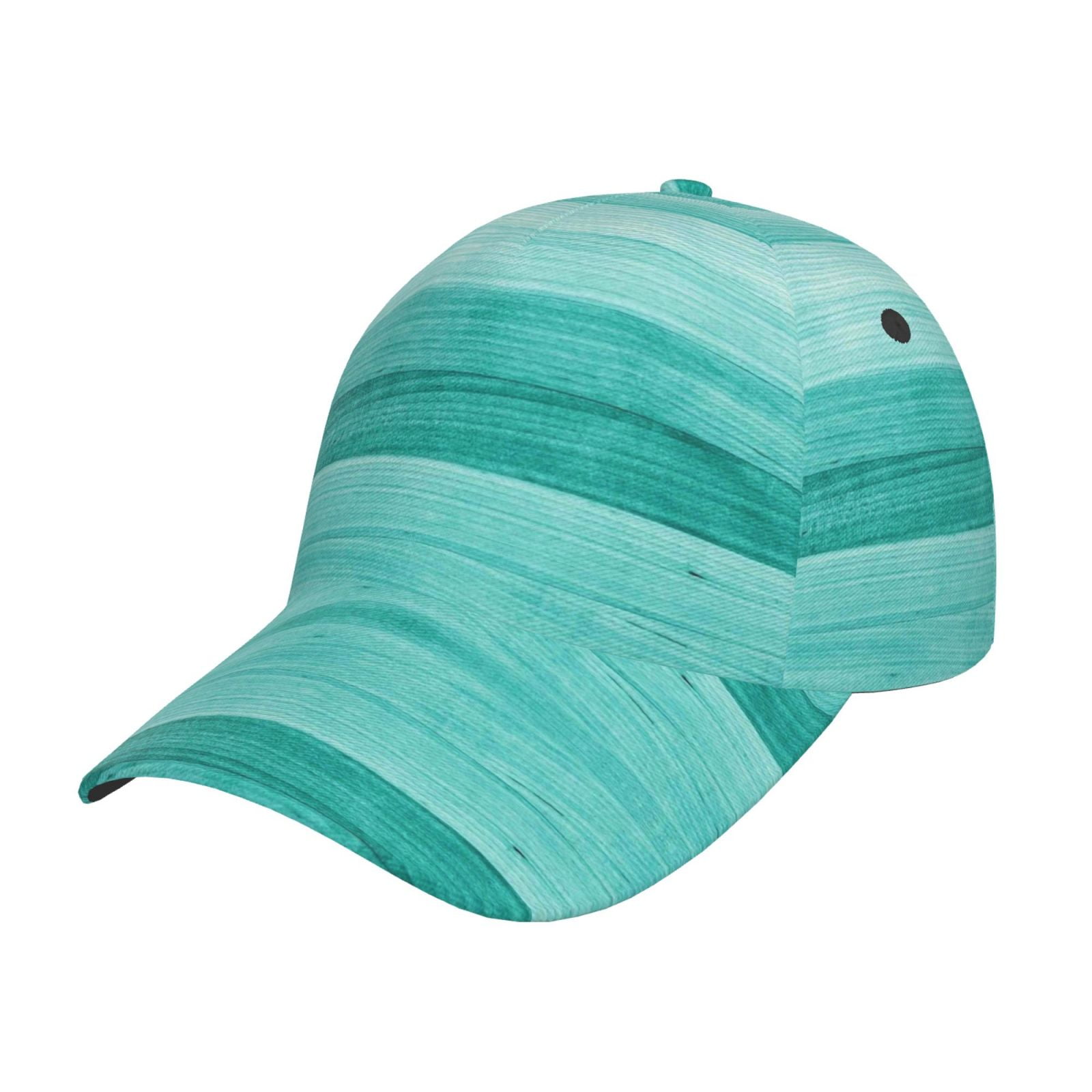 Daiia Teal Turquoise print Baseball Cap Men Women Golf Dad Hat ...
