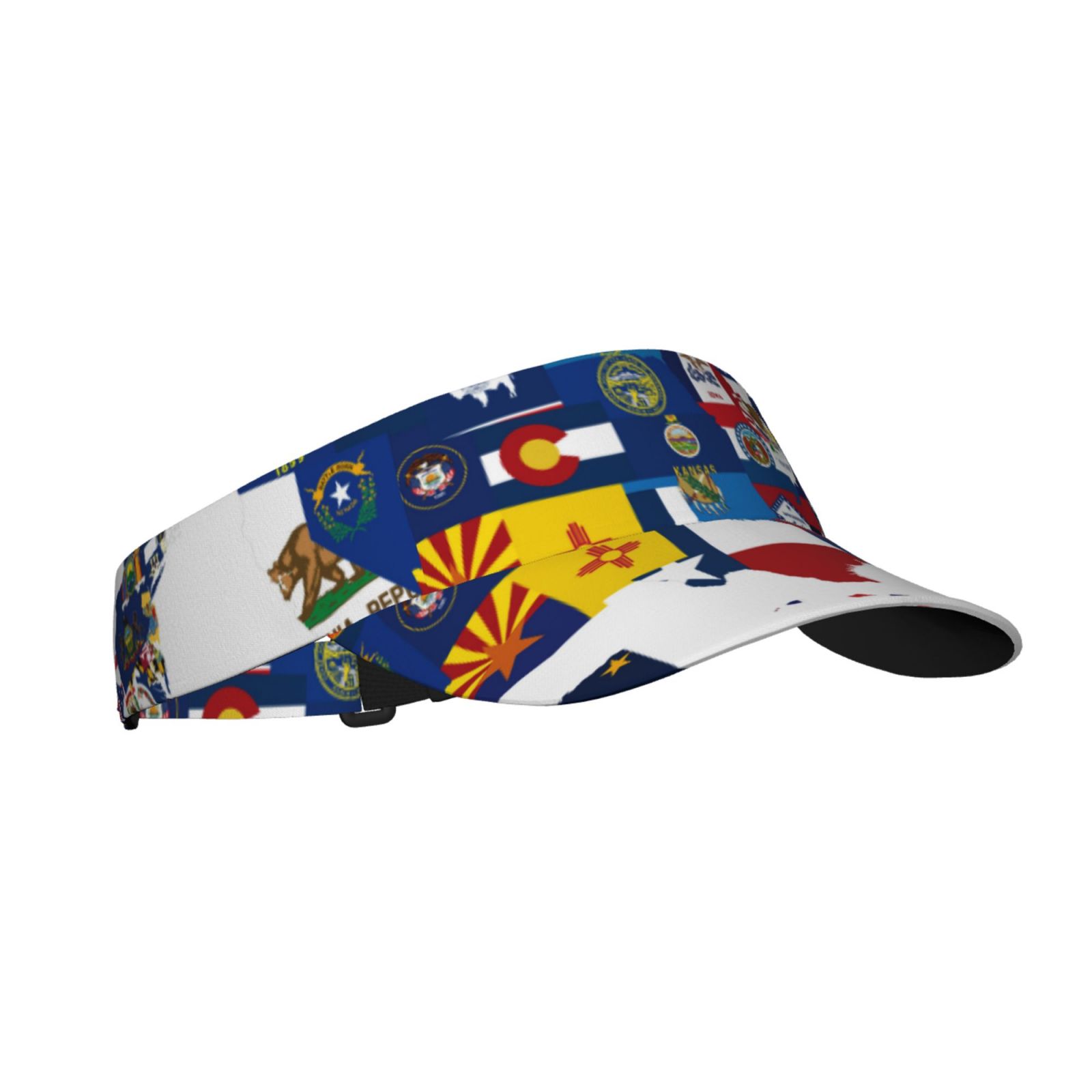 Daiia The Map Of United States Pattern Sport Sun Visor Hats Visor Cap ...