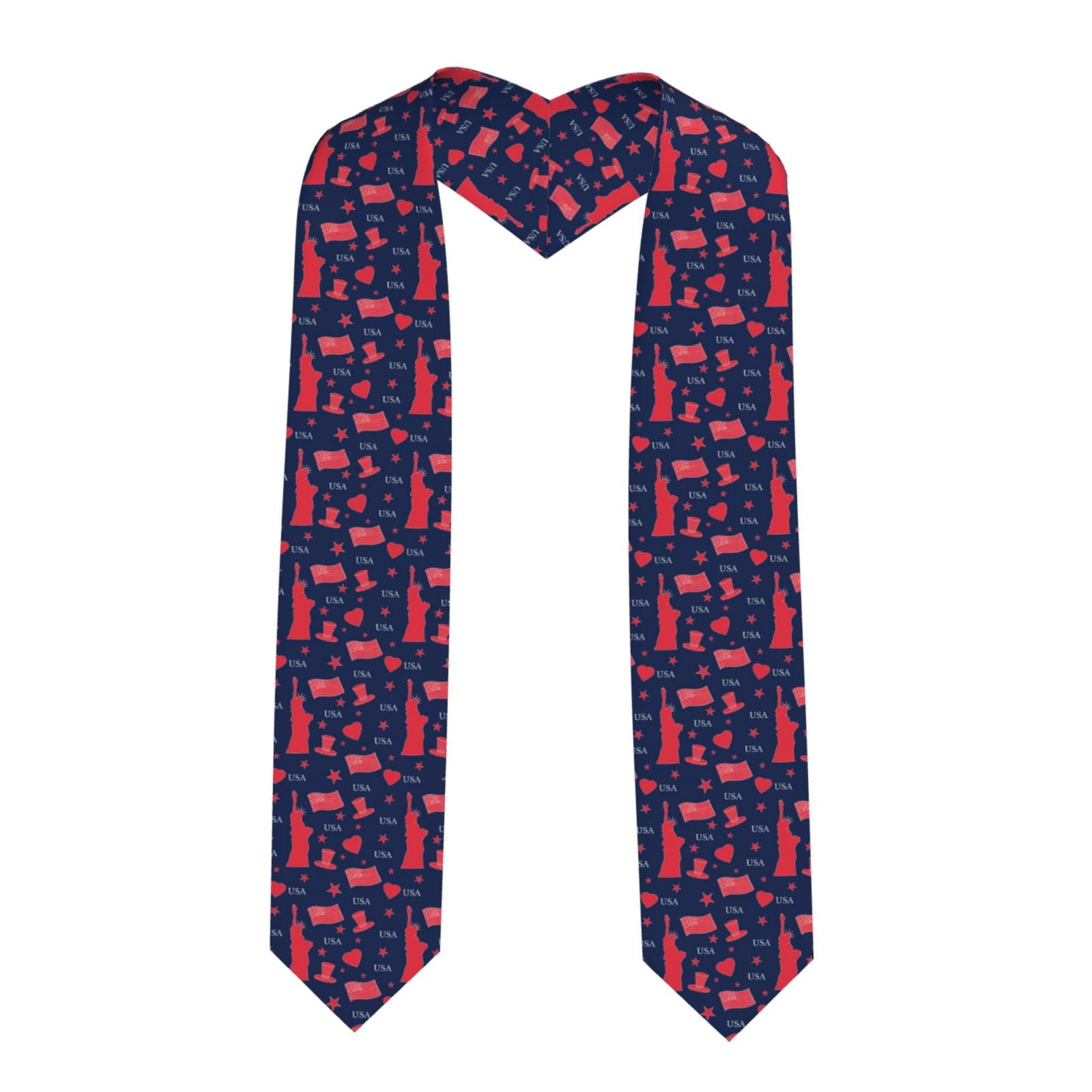 Daiia The Statue Of Liberty Pattern Graduation Shawl Stole – Satin ...