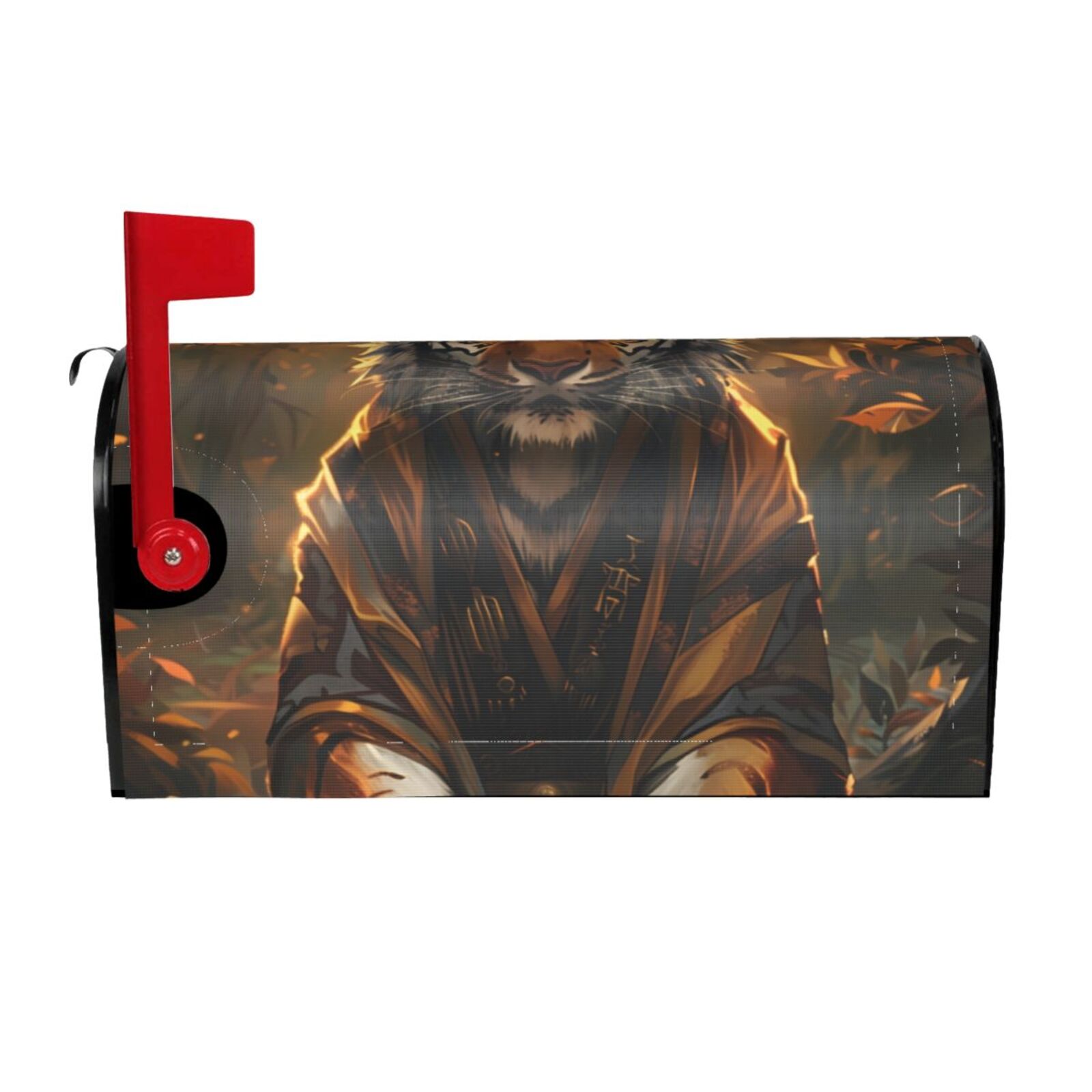 Daiia Tiger In The Fallen Leaf Forest Mailbox Cover , Magnetic Welcome ...