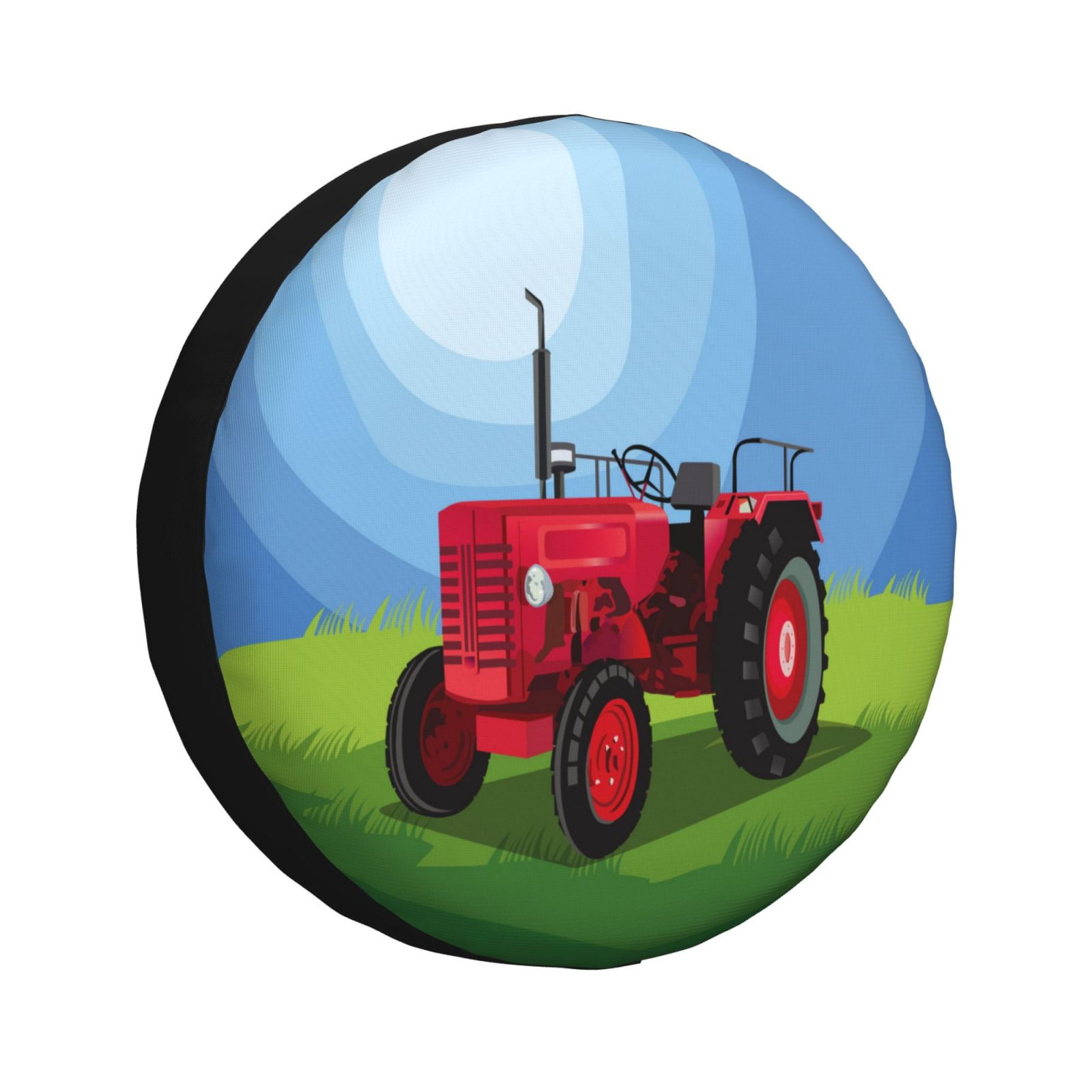 Daiia Tractor on farming land Pattern Tire Covers , Travel Trailer ...