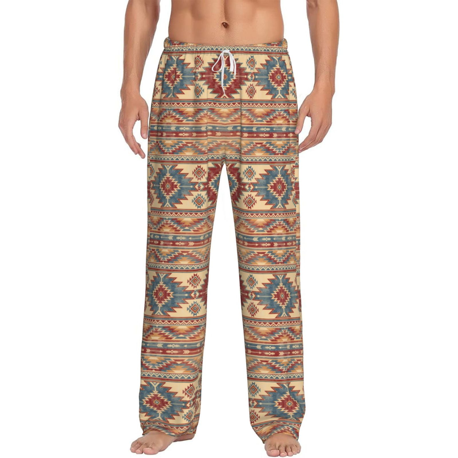 Daiia Traditional Tribal Aztec Men's Sleep Pant with Pockets and ...