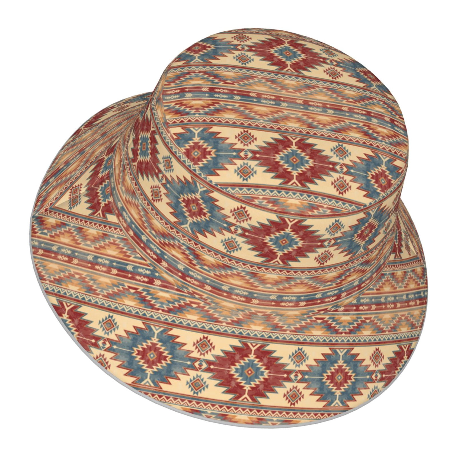 Daiia Traditional Tribal Aztec Pattern Bucket Hat - Trendy Cotton Sun ...