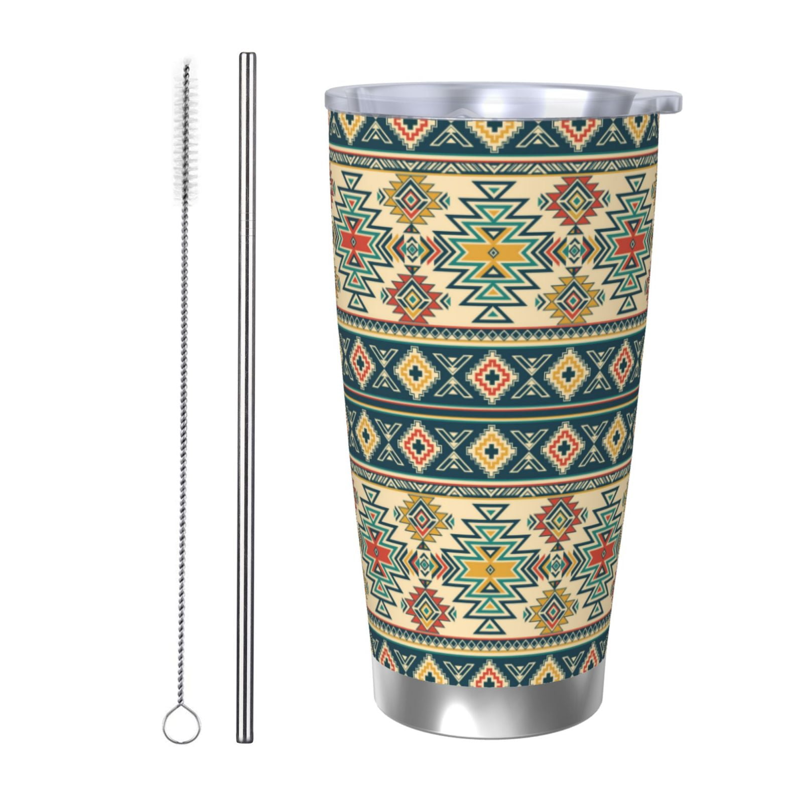 Daiia Traditional Tribal Aztec1 Printed 20oz Insulated Coffee Cup with ...