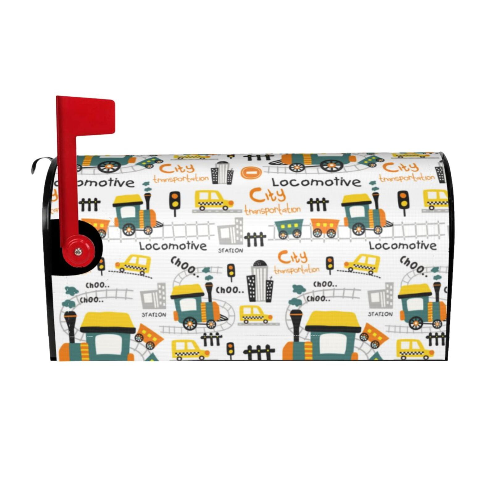 Daiia Transportation Cartoon Mailbox Cover , Magnetic Welcome Mailbox ...