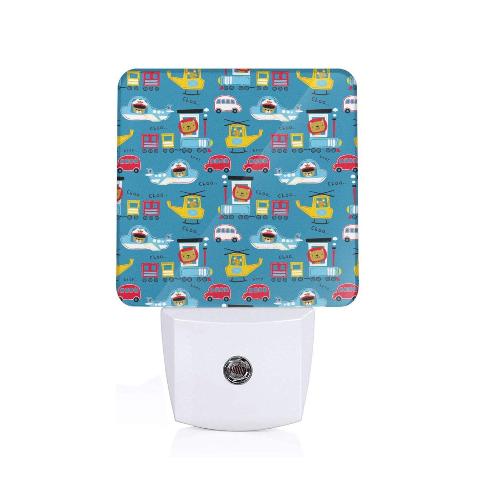 Daiia Transportations With Animals Pattern Plug-in LED Backlit Night ...