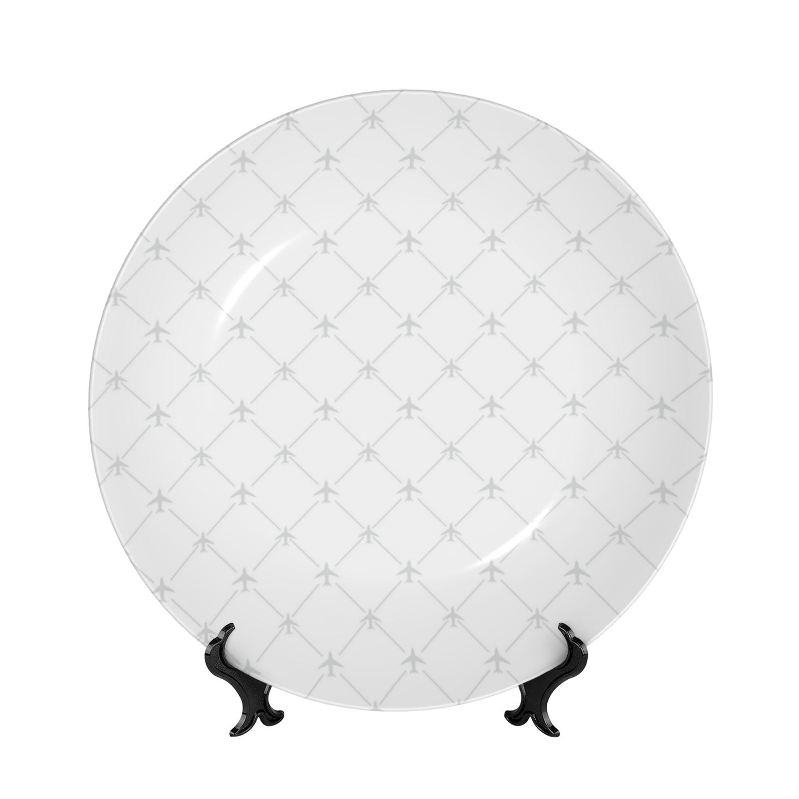 Daiia Travel Around The World Airplane Printed Pattern Ceramic Plate ...