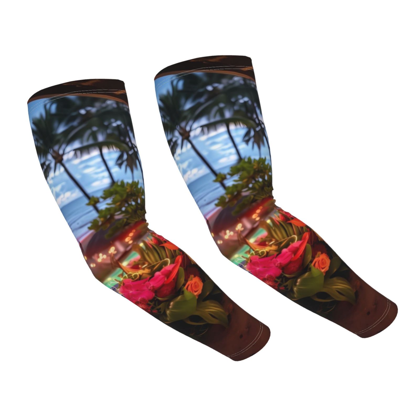 Daiia Tropical Beach Candlelight UV Sun Protection Arm Sleeves ...