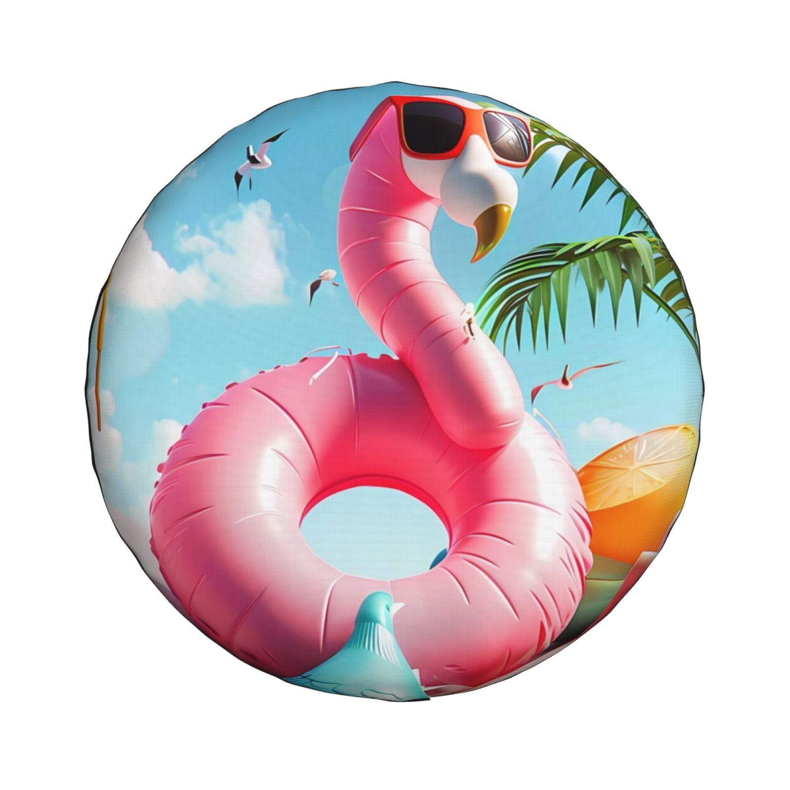 Daiia Tropical Flamingo Pool Float Tire Covers , Travel Trailer Camper ...