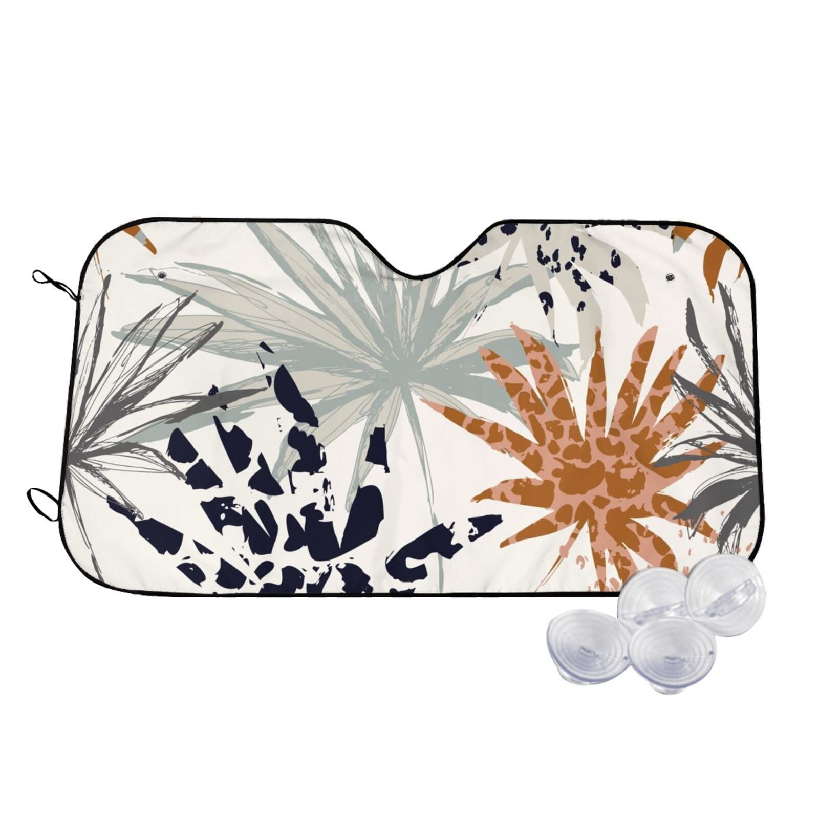 Daiia Tropical Leaves Windshield Sun Shade for Car SUV Truck (Medium ...
