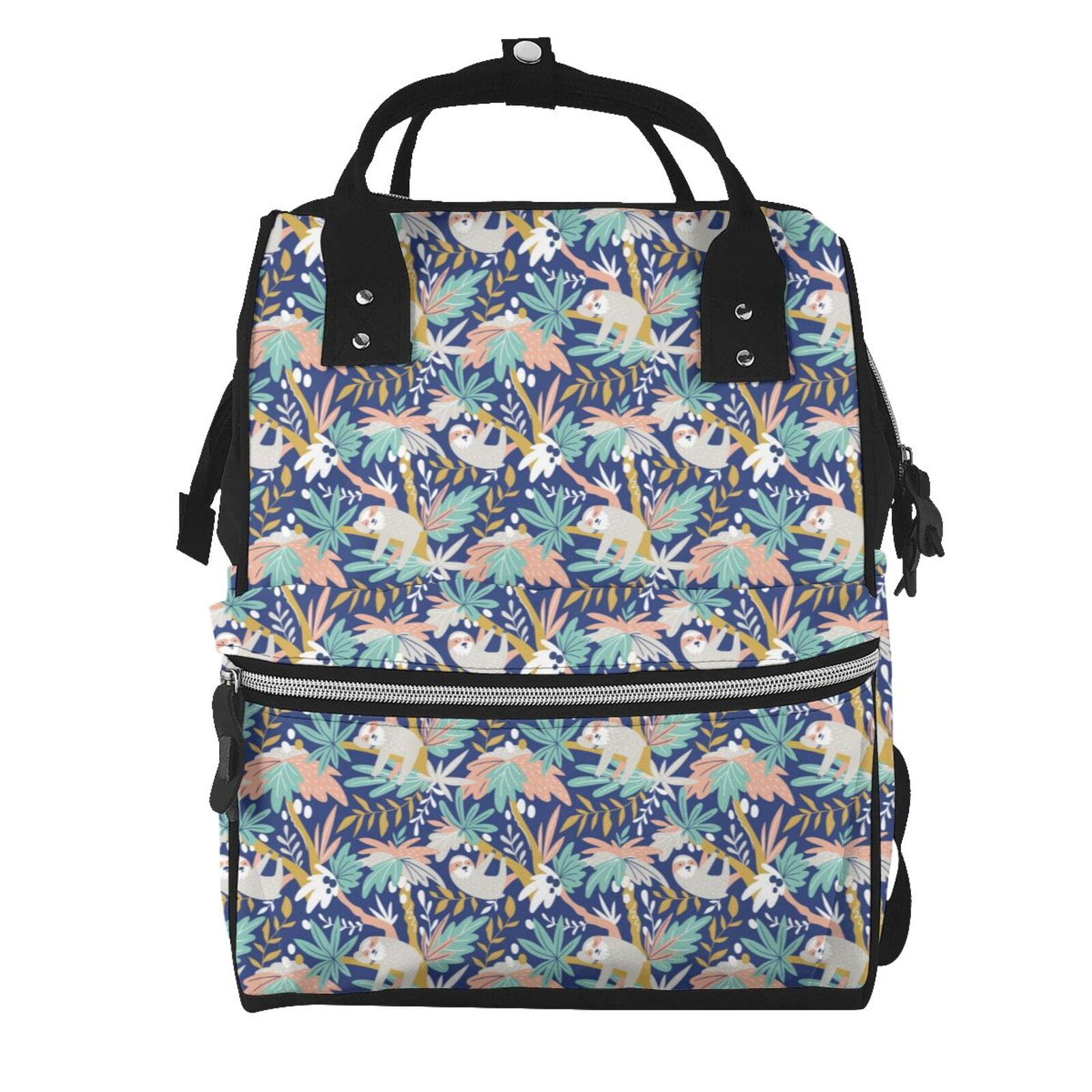 Daiia Tropical Sloth Large Capacity Baby Bag Waterproof Stylish Diaper ...