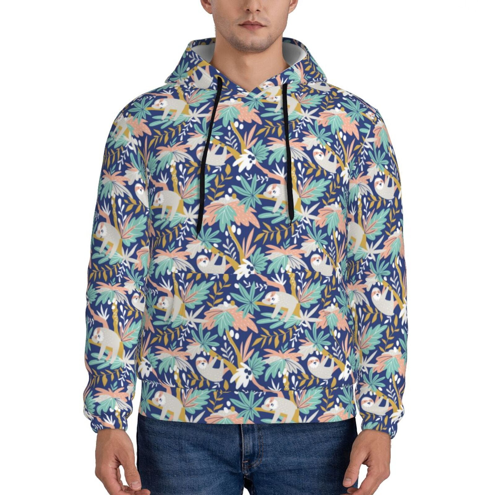 Daiia Tropical Sloth for Men's Fashion Hoodies & Sweatshirts with ...