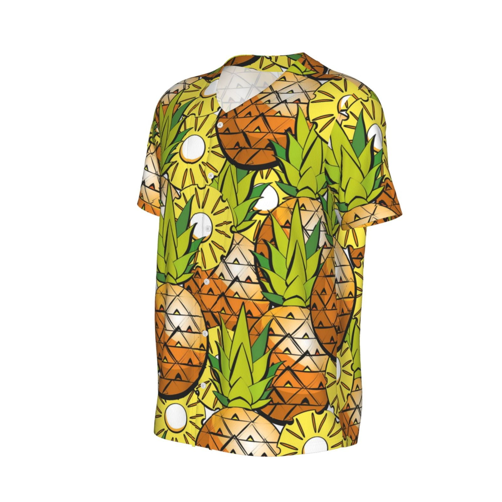Daiia Tropical Summer Fruit Mens Baseball Jersey Button Down Shirts ...