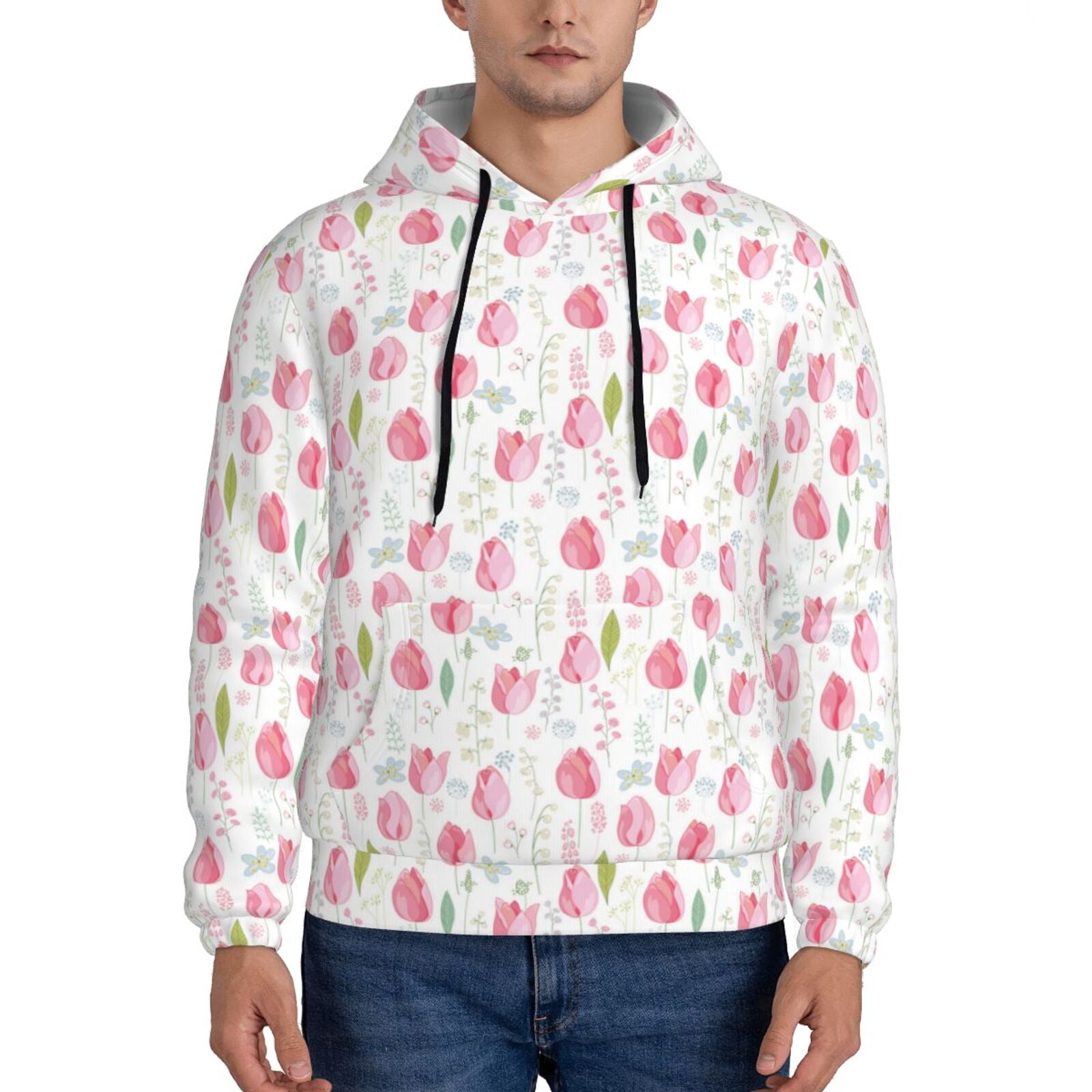Daiia Tulips Flowers for Men's Fashion Hoodies & Sweatshirts with ...