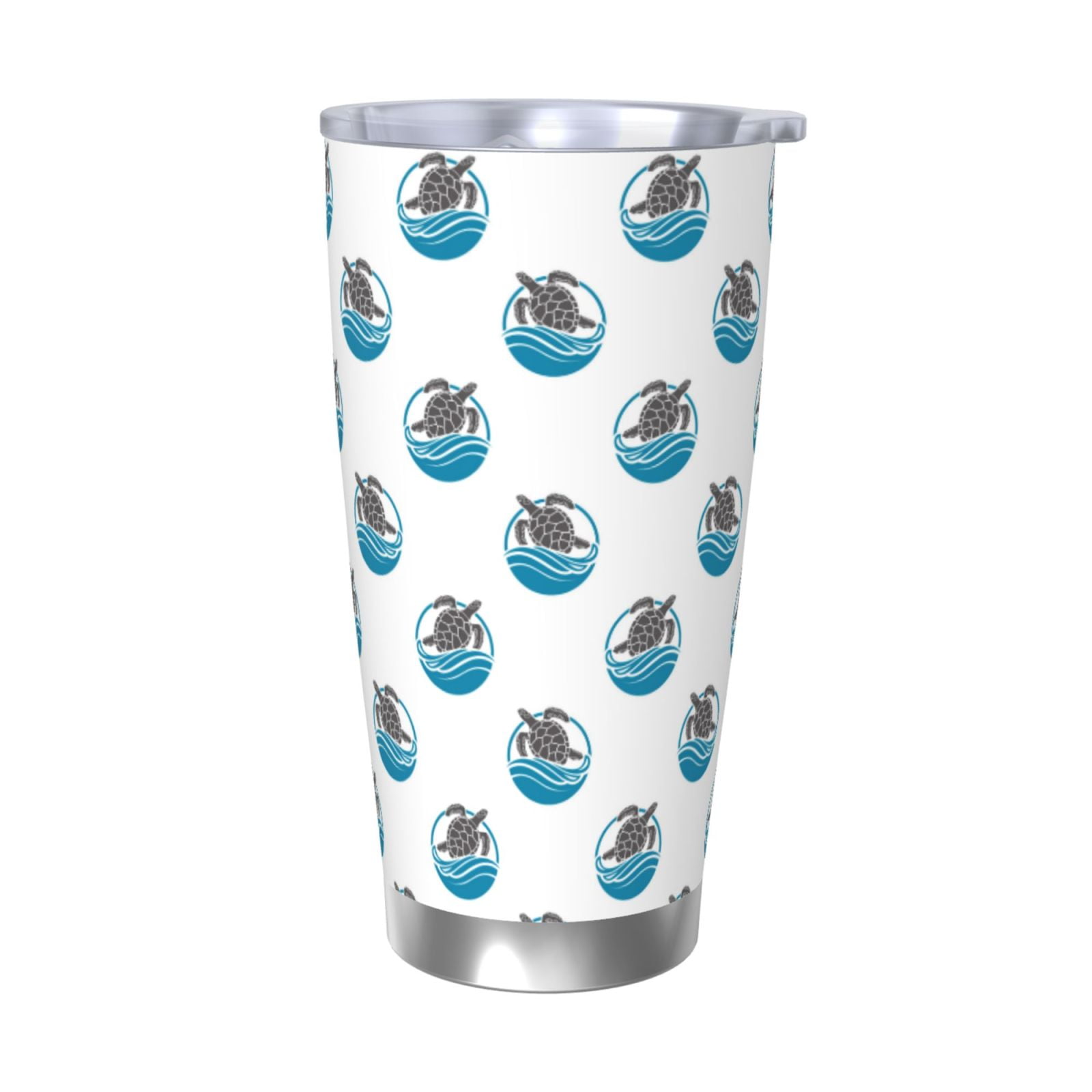 Daiia Turtle Printed 20oz Insulated Coffee Cup with Straw Topper, Fully ...