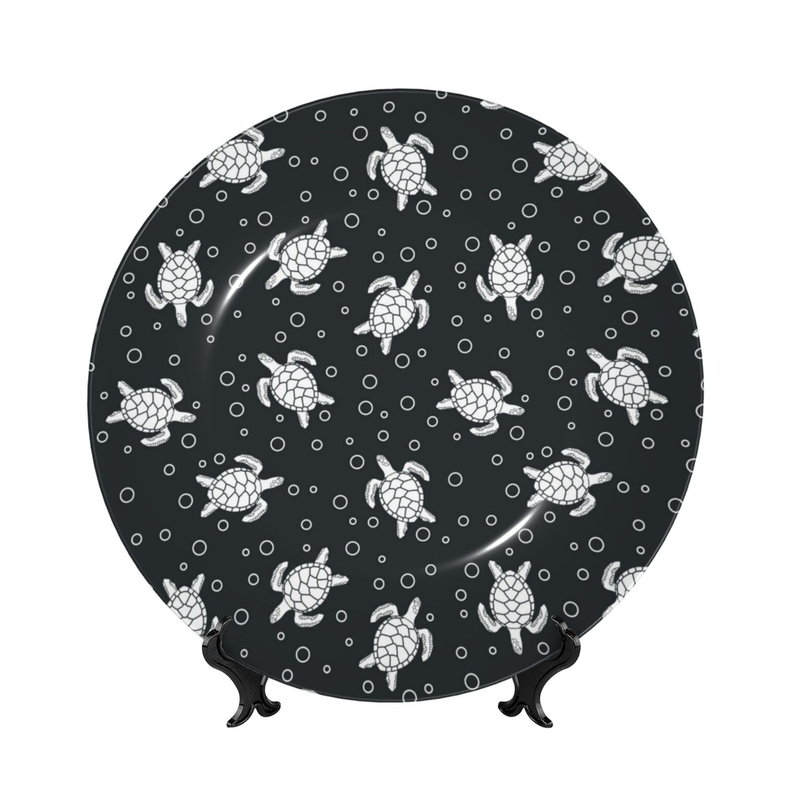 Daiia Turtle Printed Pattern Ceramic Plate Dinner Plates Bone China ...