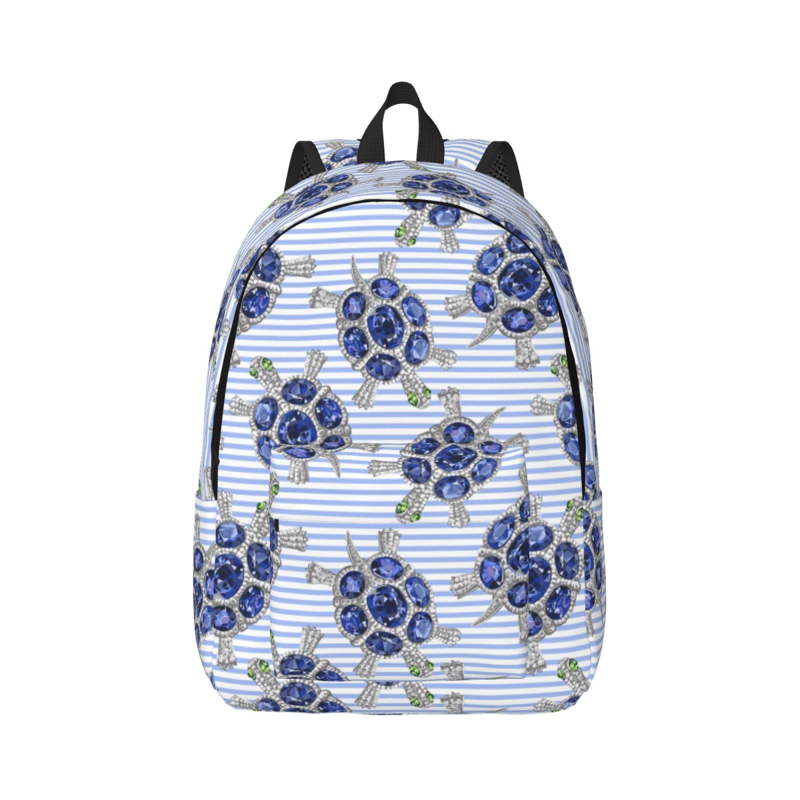 Daiia Turtle with Blue Stones Vintage Canvas Backpack for Men and Women ...