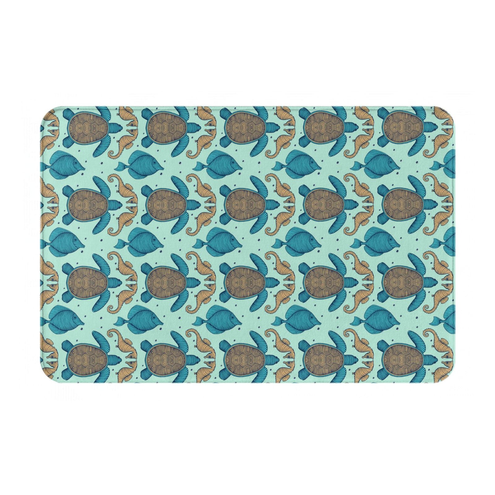 Daiia Turtles And Seahorses Front Door Mat, Heavy Duty Durable Welcome ...