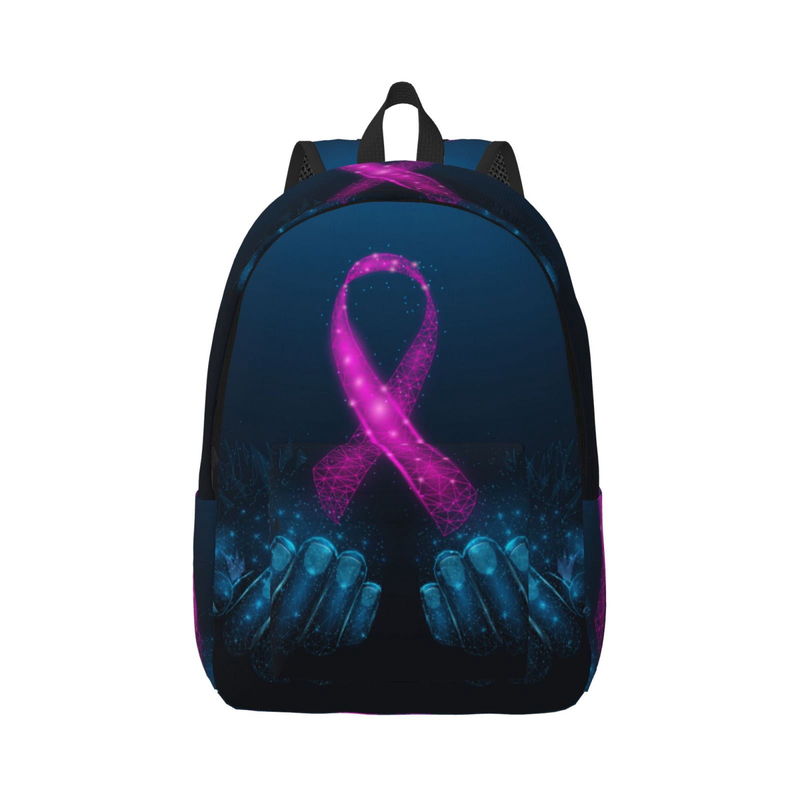 Daiia Two Human Hands are Holds Ribbon Awareness Vintage Canvas ...
