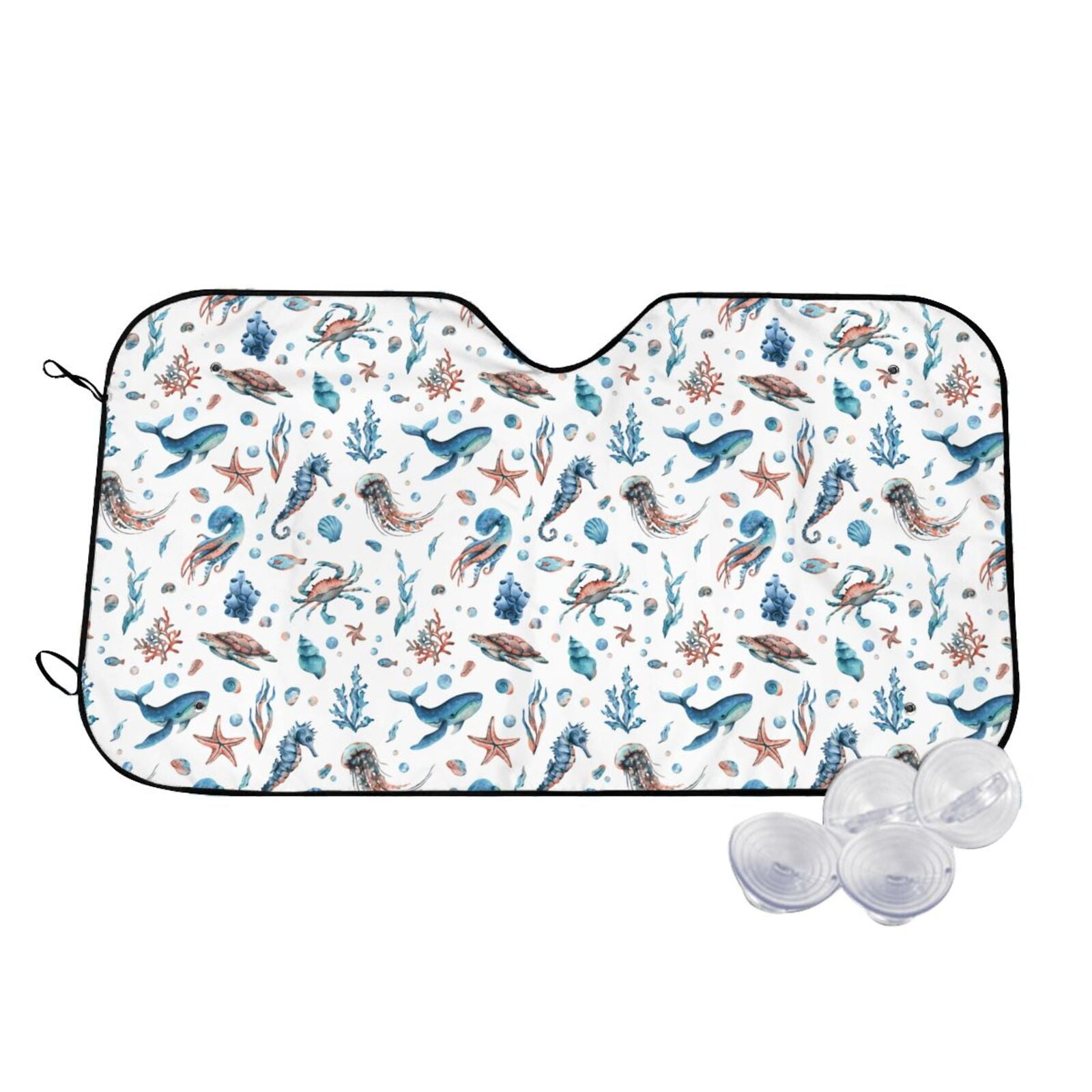 Daiia Undersea Animals Windshield Sun Shade for Car SUV Truck (Small ...