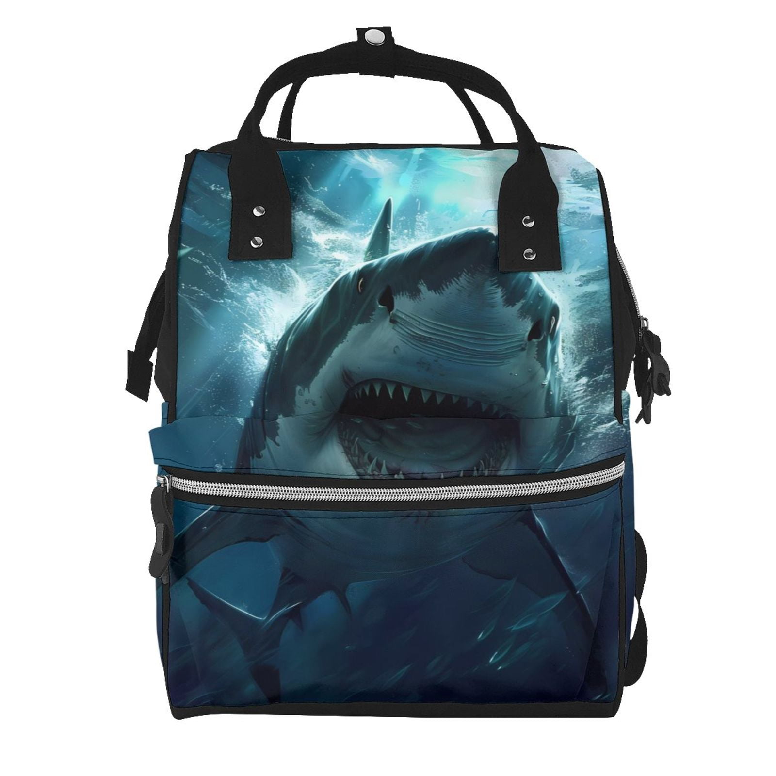 Daiia Undersea Shark Large Capacity Baby Bag Waterproof Stylish Diaper ...