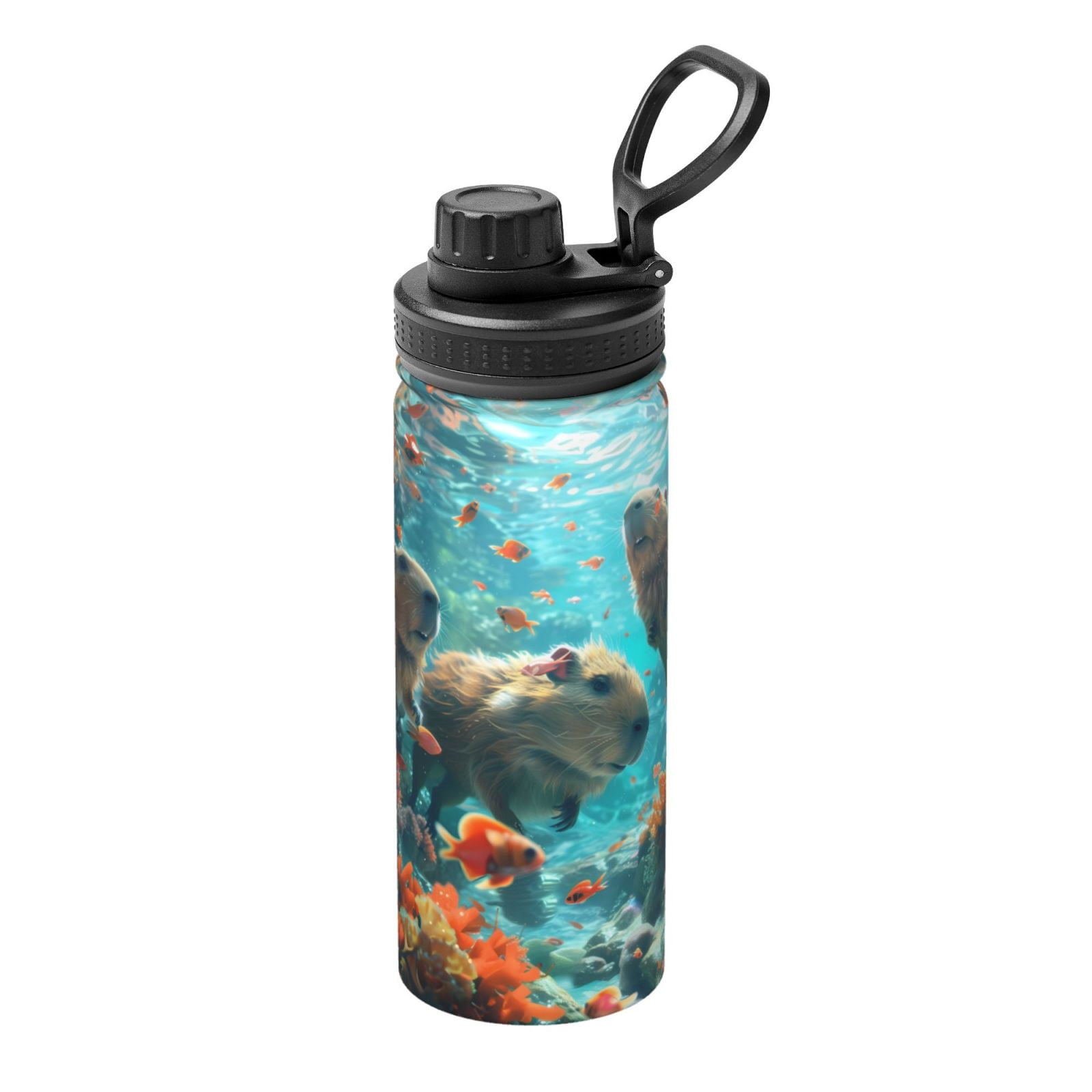 Daiia Underwater Swimming Guinea Pig Printed 18 OZ Sports Insulated ...