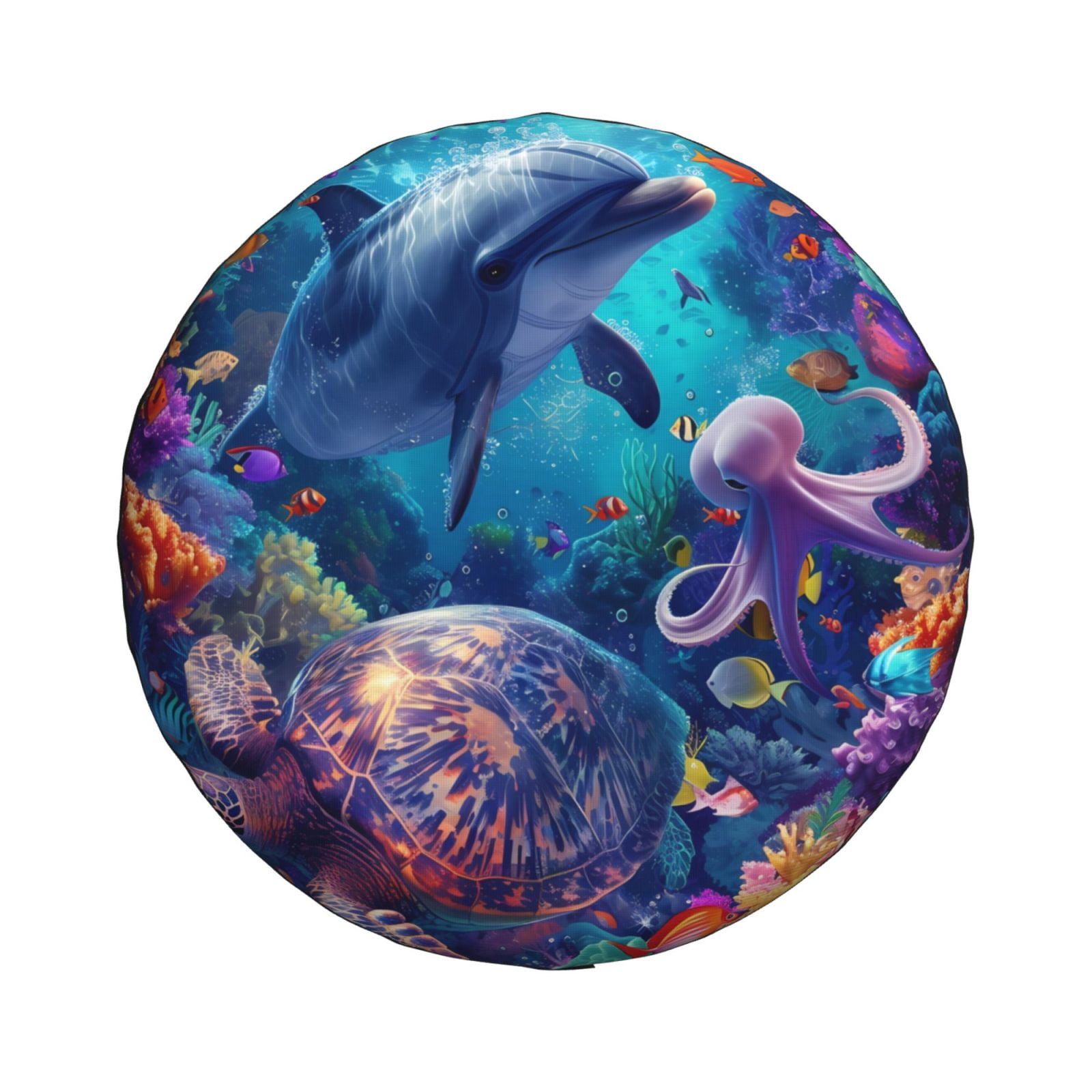 Daiia Underwater Turtle Dolphin Octopus Tire Covers , Travel Trailer ...