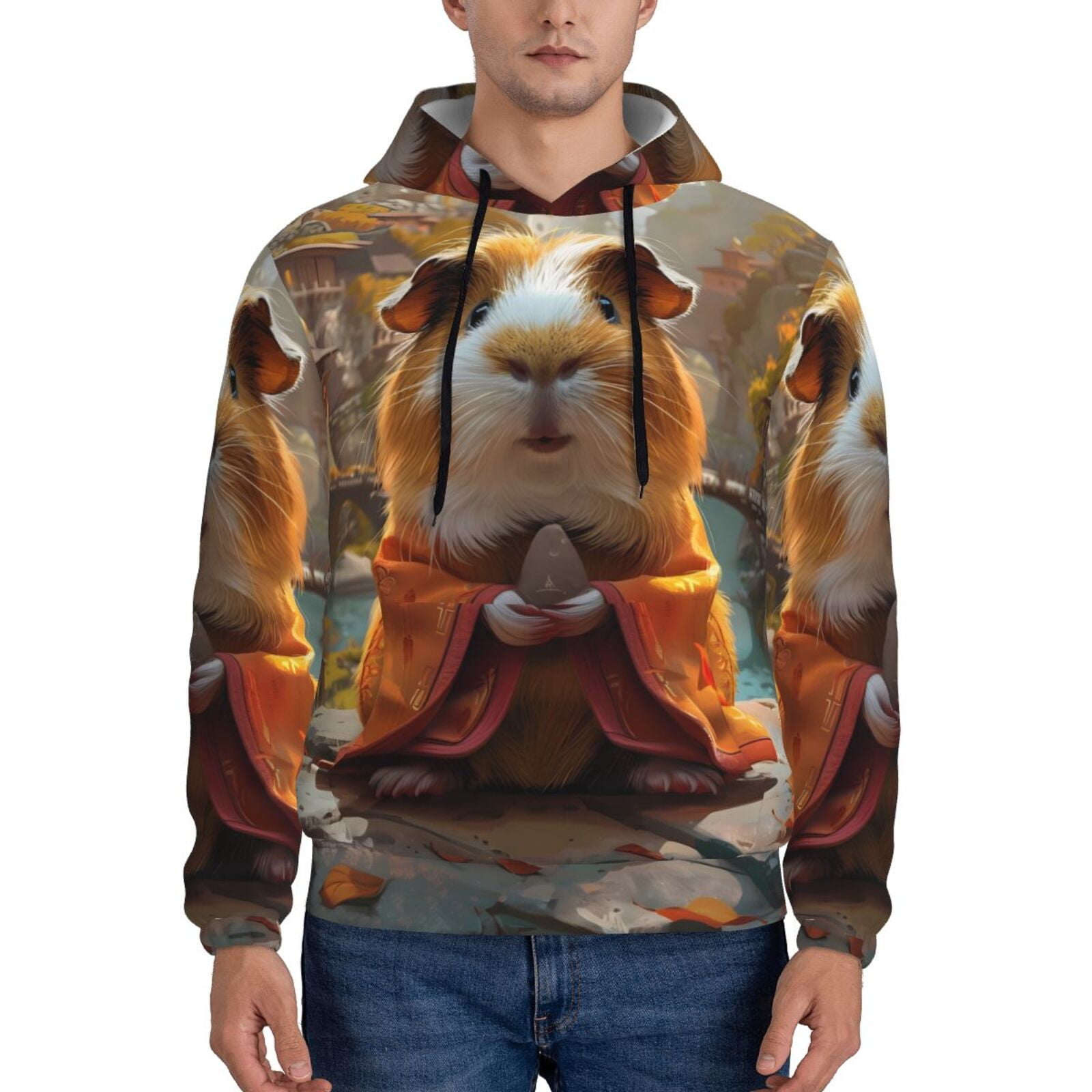 Daiia Valley Meditating Guinea Pig for Men's Fashion Hoodies ...