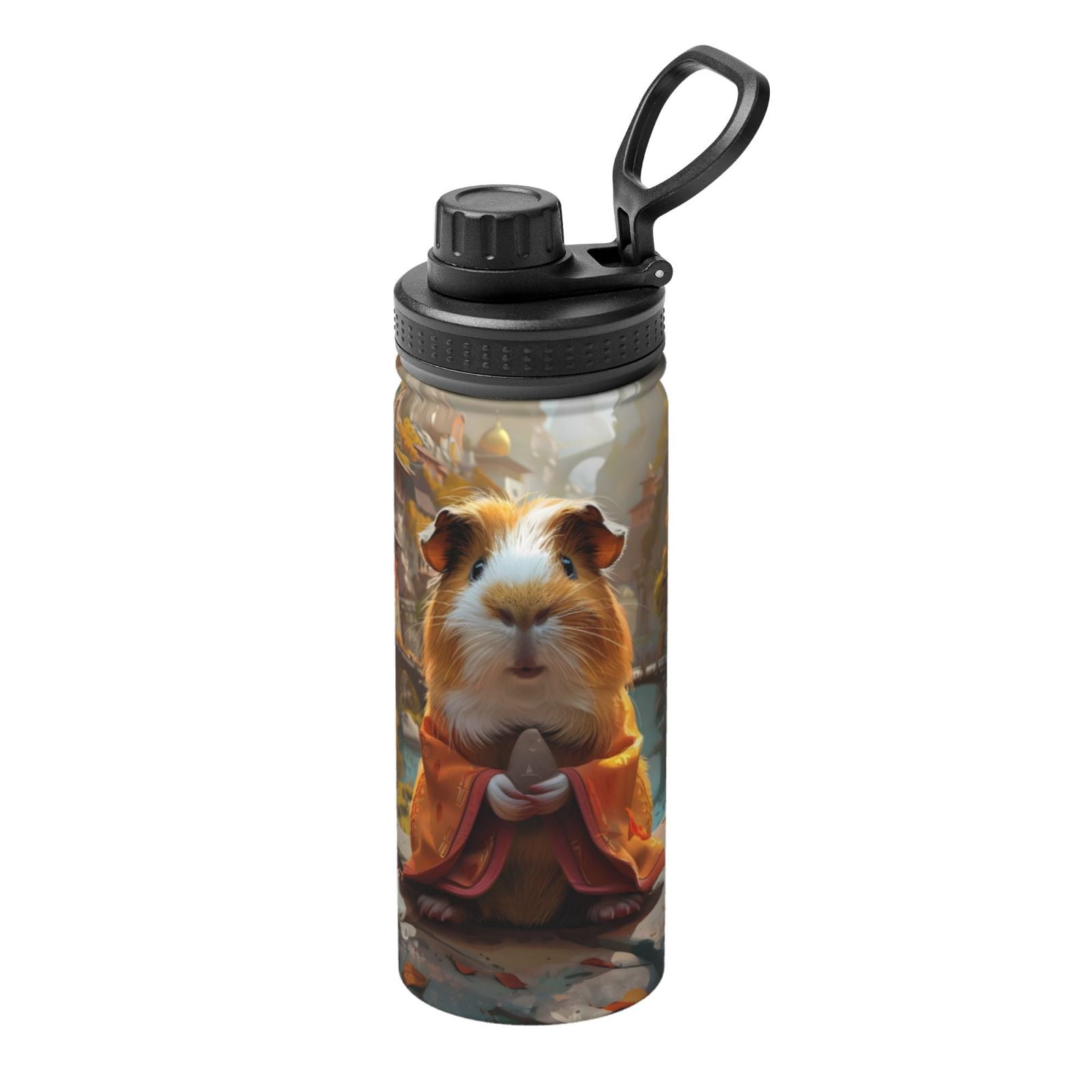Daiia Valley Meditating Guinea Pig Printed 18 OZ Sports Insulated ...