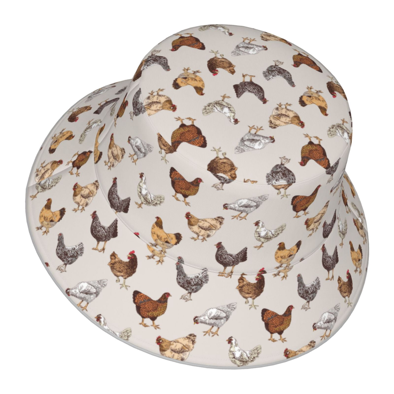 Daiia Various Chicken Pattern Bucket Hat - Trendy Cotton Sun Hat for ...