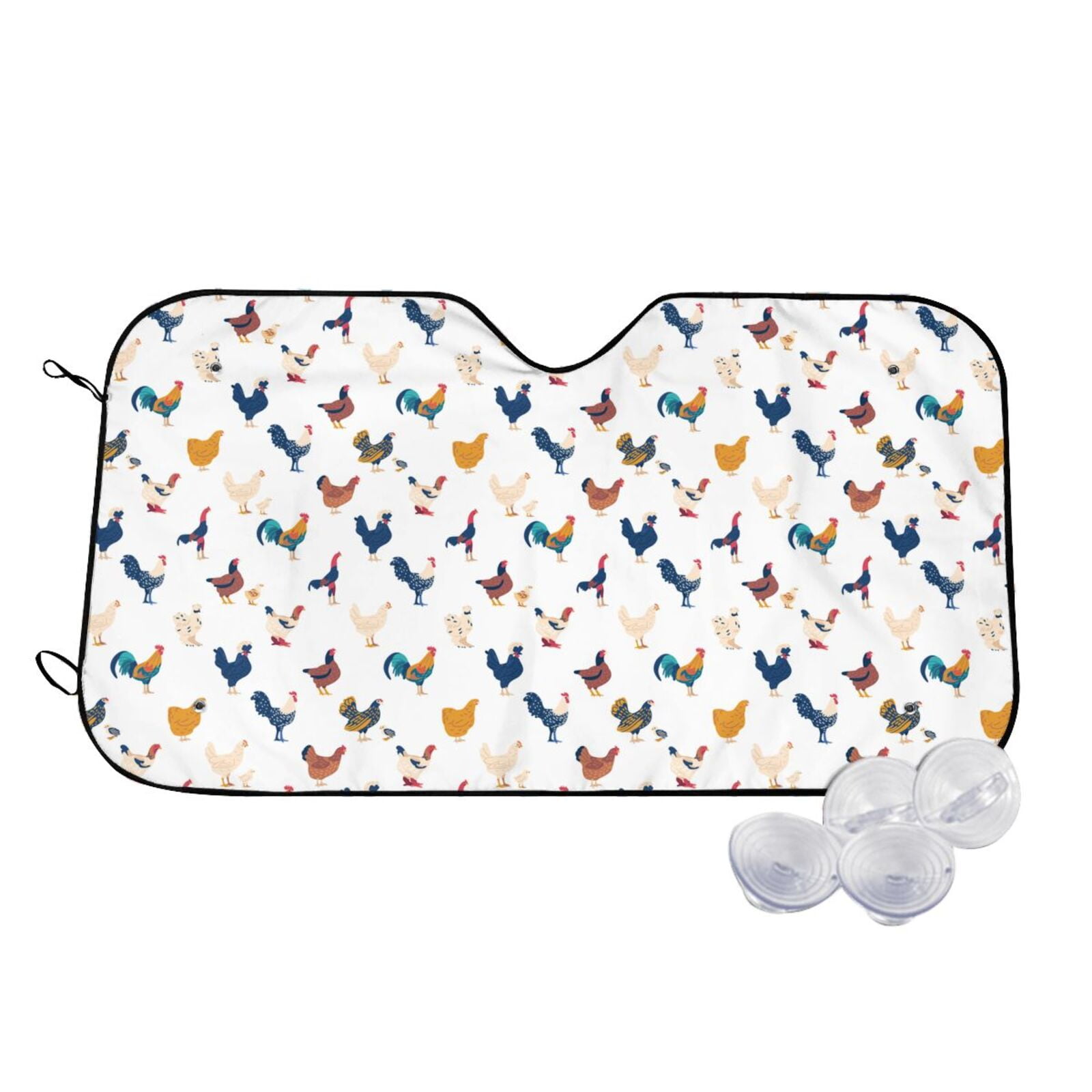 Daiia Various Rooster Windshield Sun Shade for Car SUV Truck (Medium ...