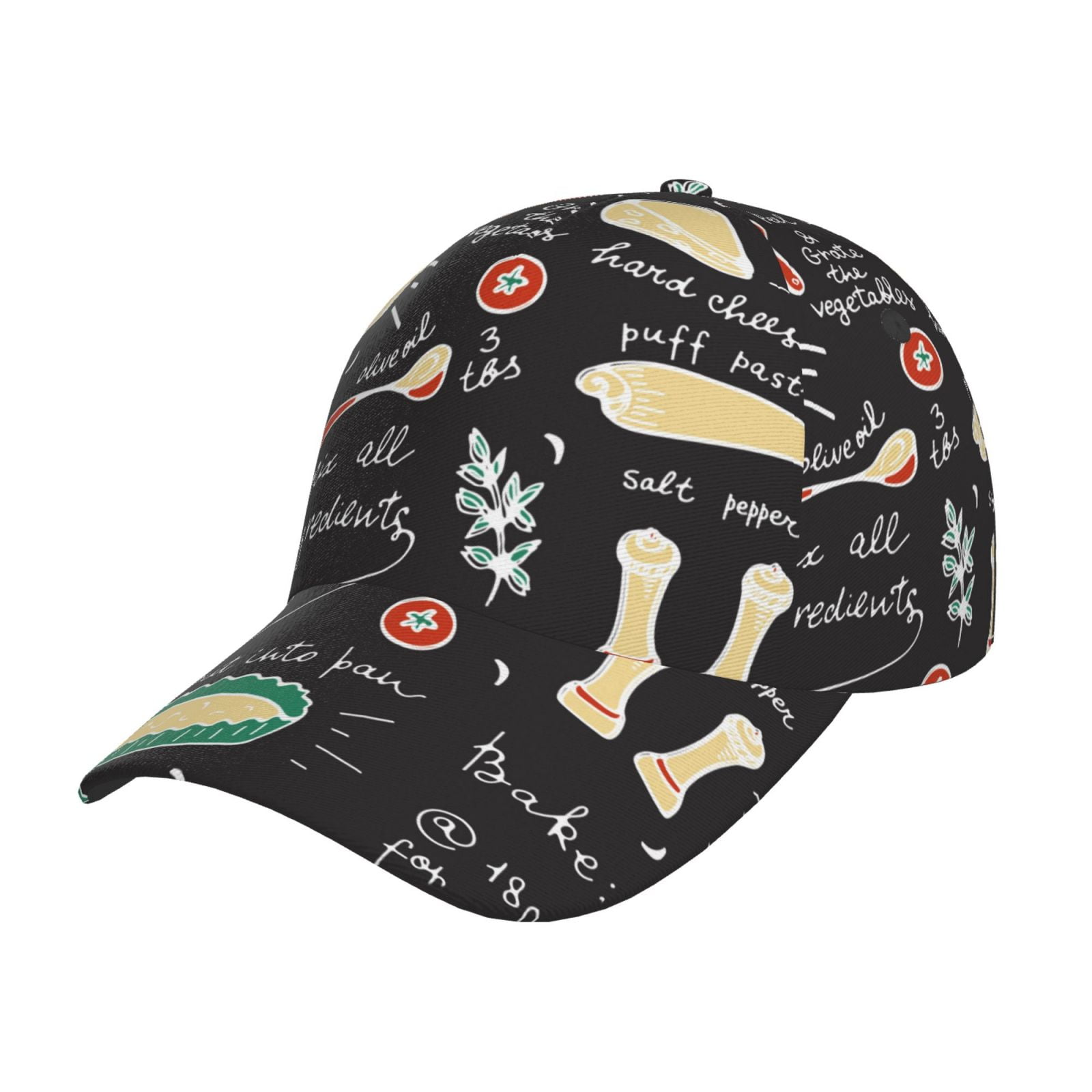 Daiia Vegetable Quiche print Baseball Cap Men Women Golf Dad Hat ...